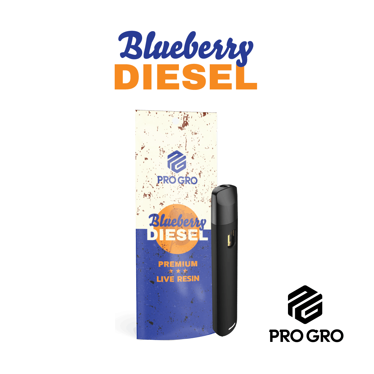 Blueberry Diesel Live Resin Disposable | 1g - Pro Gro