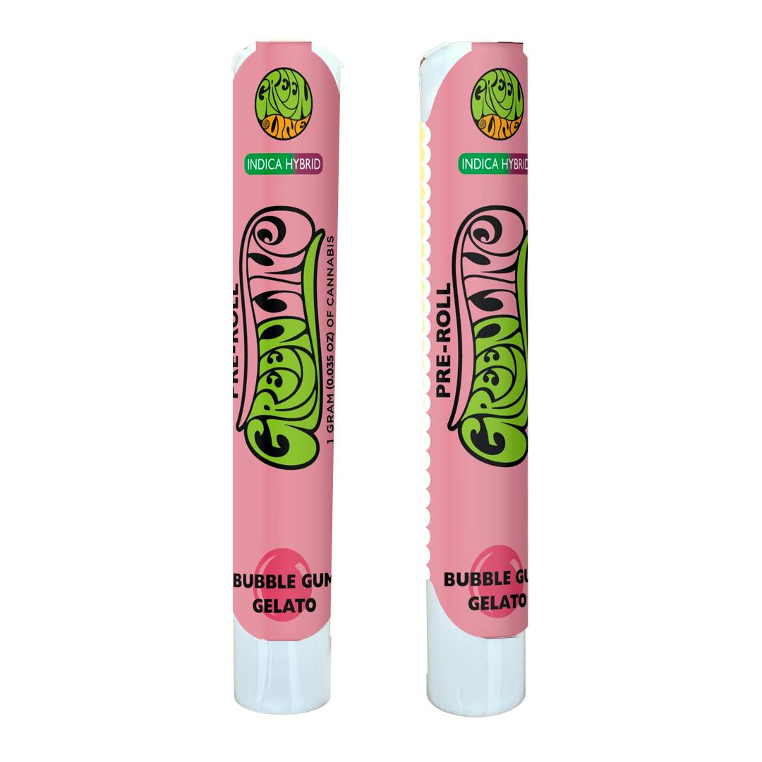 Bubble Gum Gelato - 100% Indoor Flower Pre-Roll - 1G - Greenline