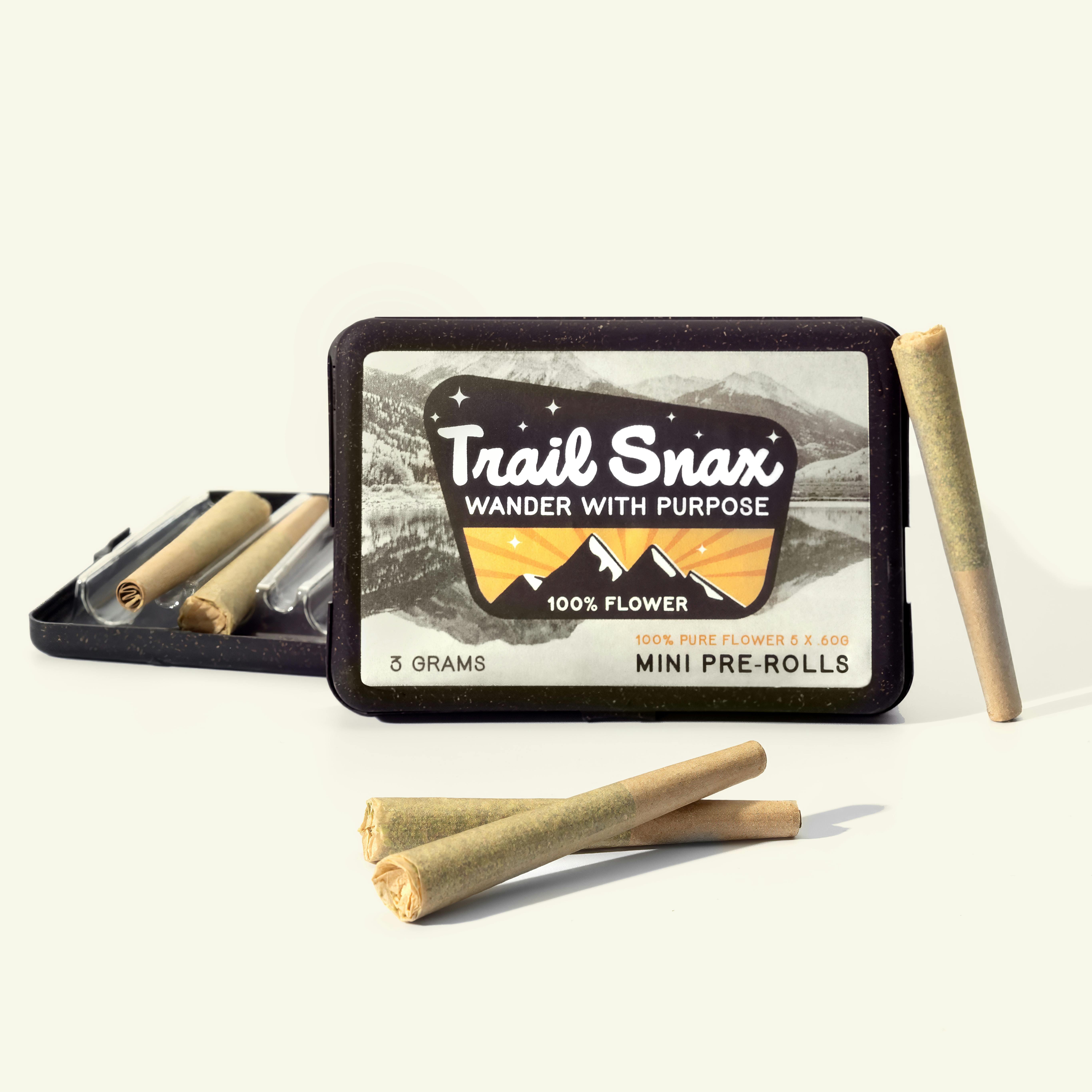 5 Pack MINI Pre-Rolls - 100% Flower - Trail Snax