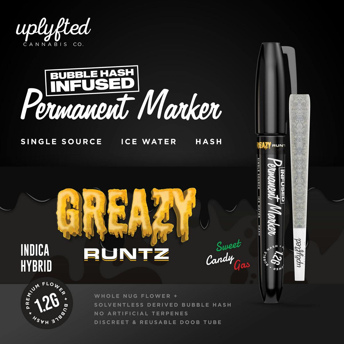 1.2g Bubble Hash Infused Pre-Roll -Permanent Marker X Greazy Runtz ...