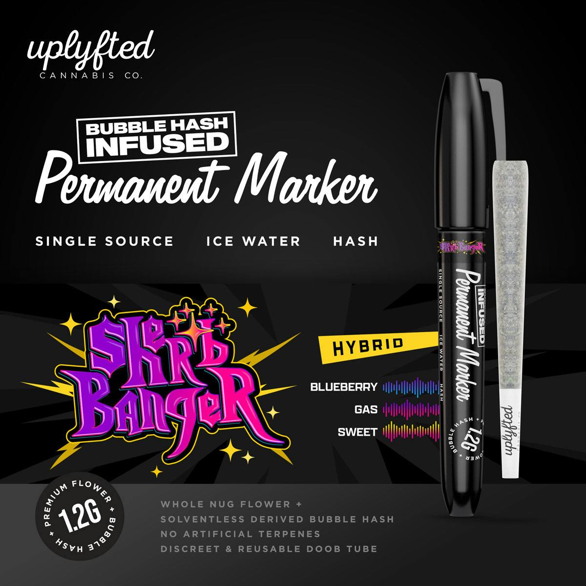 1.2g Bubble Hash Infused Pre-Roll -Permanent Marker X Sherb Banger ...