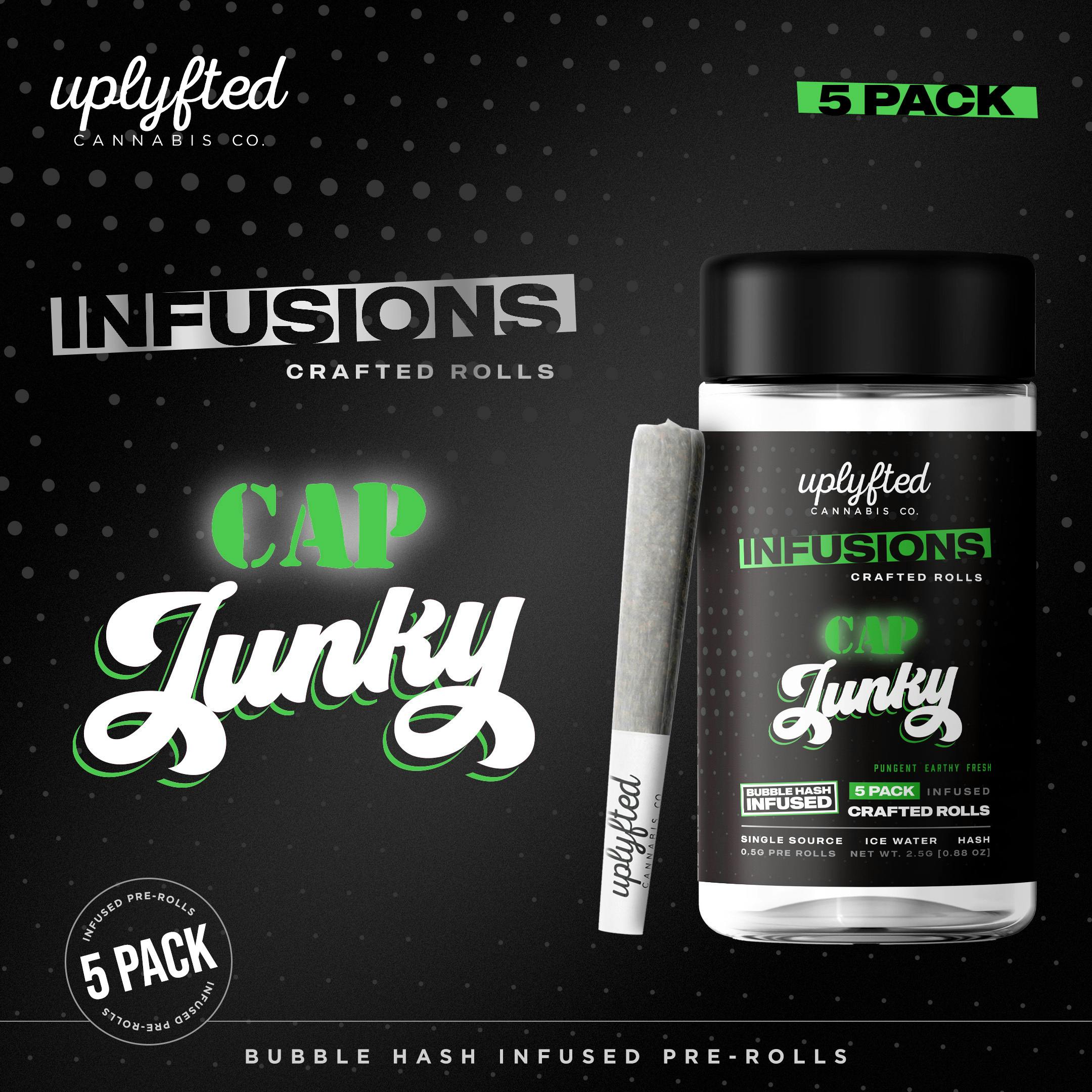 2.5g- 5 Pack of 0.5g Bubble Hash Infused Pre-Rolls - Cap Junky ...