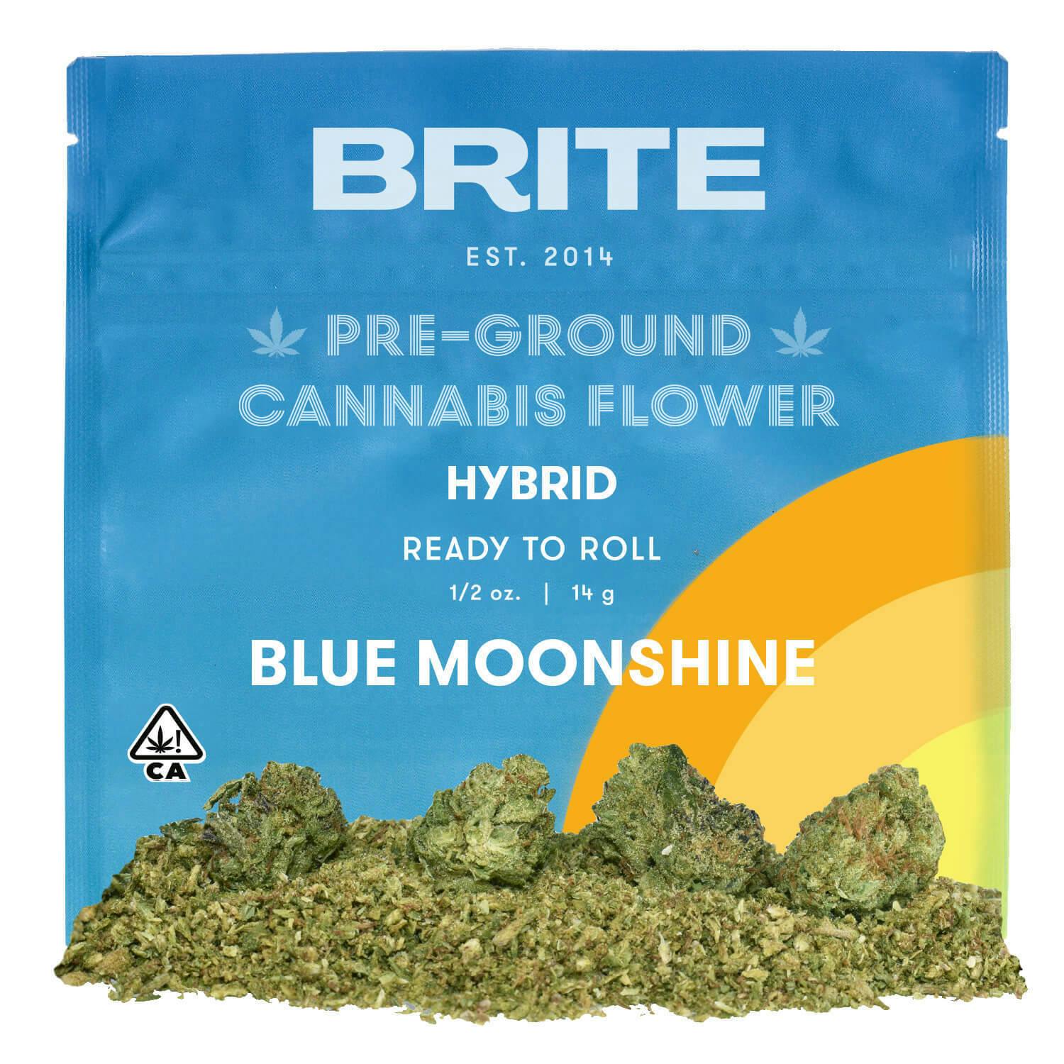 BRITE Pre-Ground Flower (14g) - H - Blue Moonshine - Brite Labs