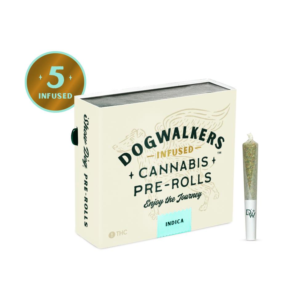 Dogwalkers Rose Gold Runtz 5 Pack Mini Show Dogs Infused Pre Rolls .45g - Dogwalkers