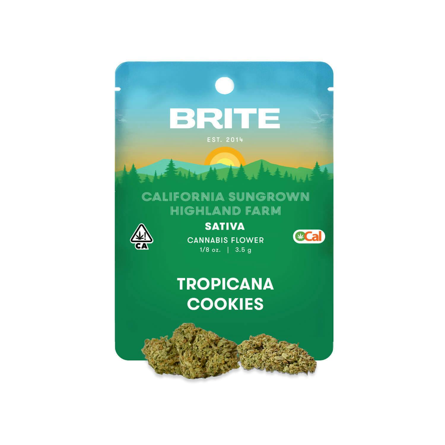 BRITE Highland OCal Flower (3.5g) - Sativa - Tropicana Cookies - Brite Labs