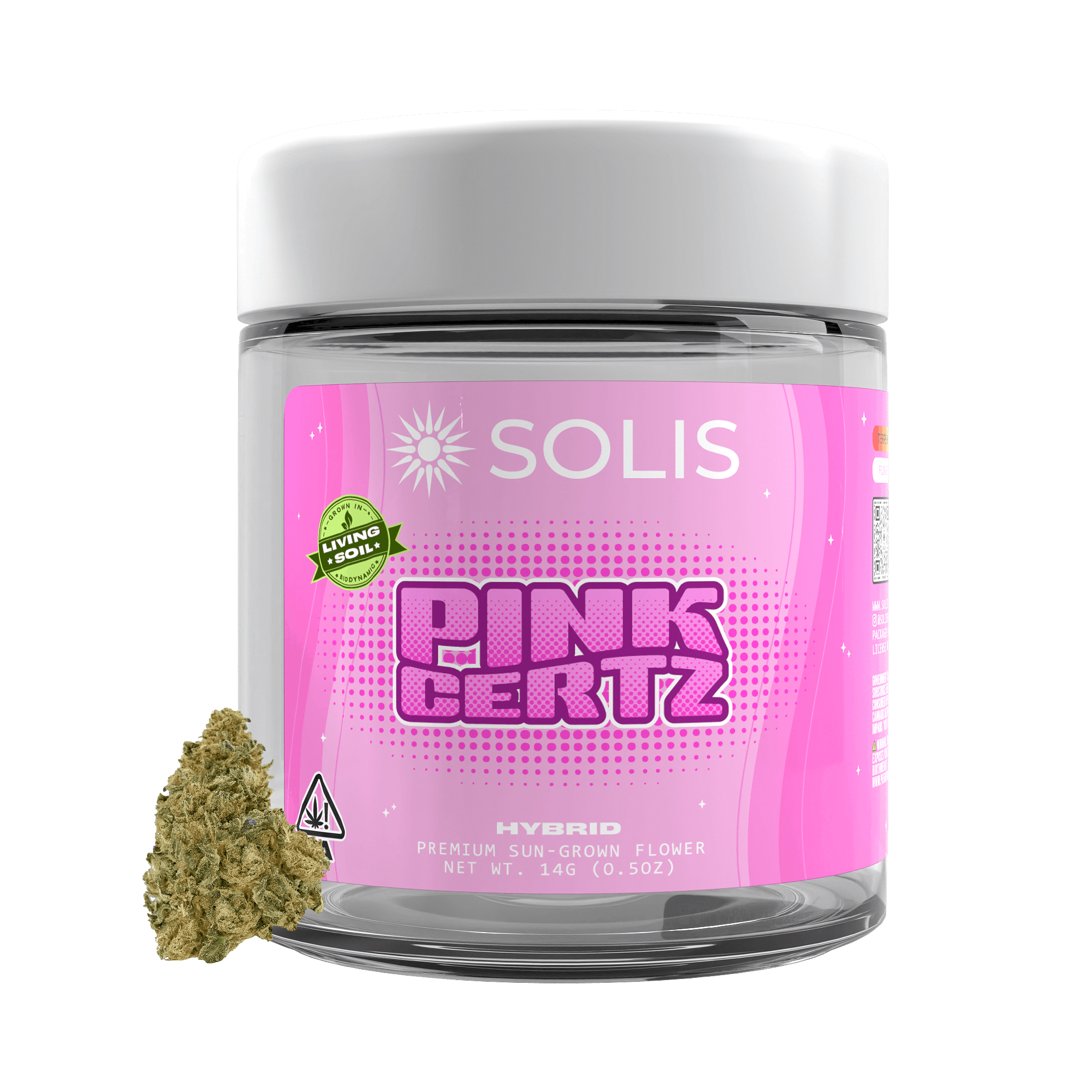 Pink Certz | Jarred Flower (14g) | Hybrid - Solis