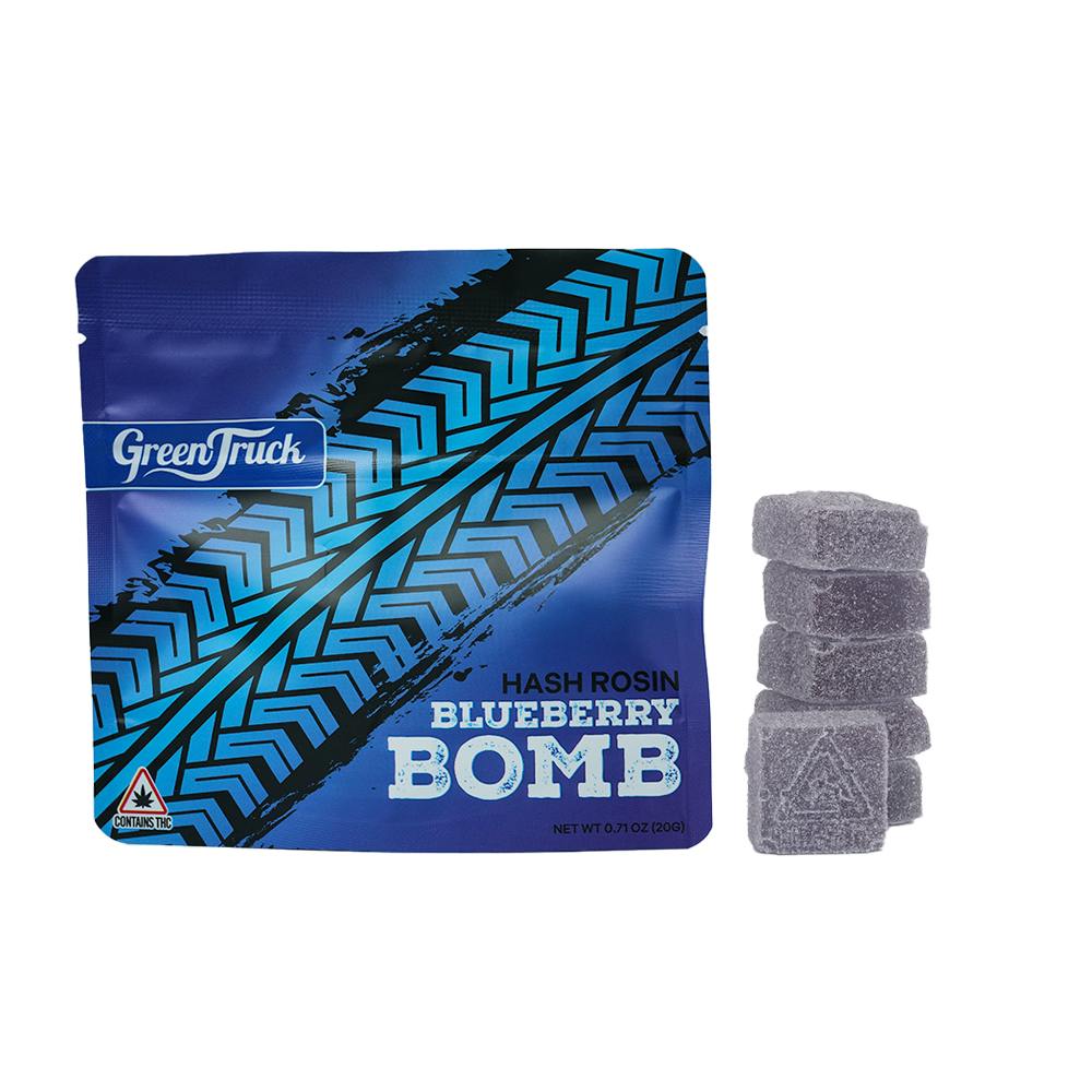 Blueberry Bomb Hash Rosin Gummies - Green Truck