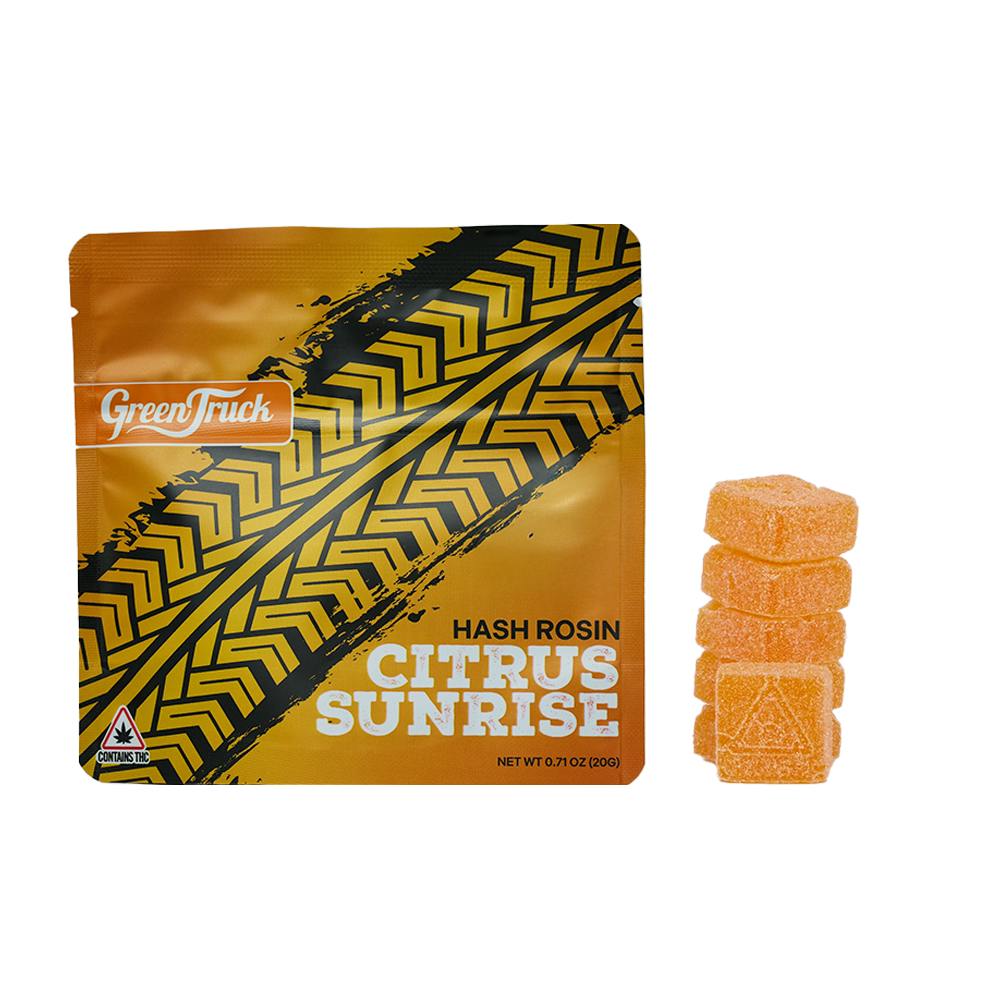Citrus Sunrise Hash Rosin Gummies - Green Truck