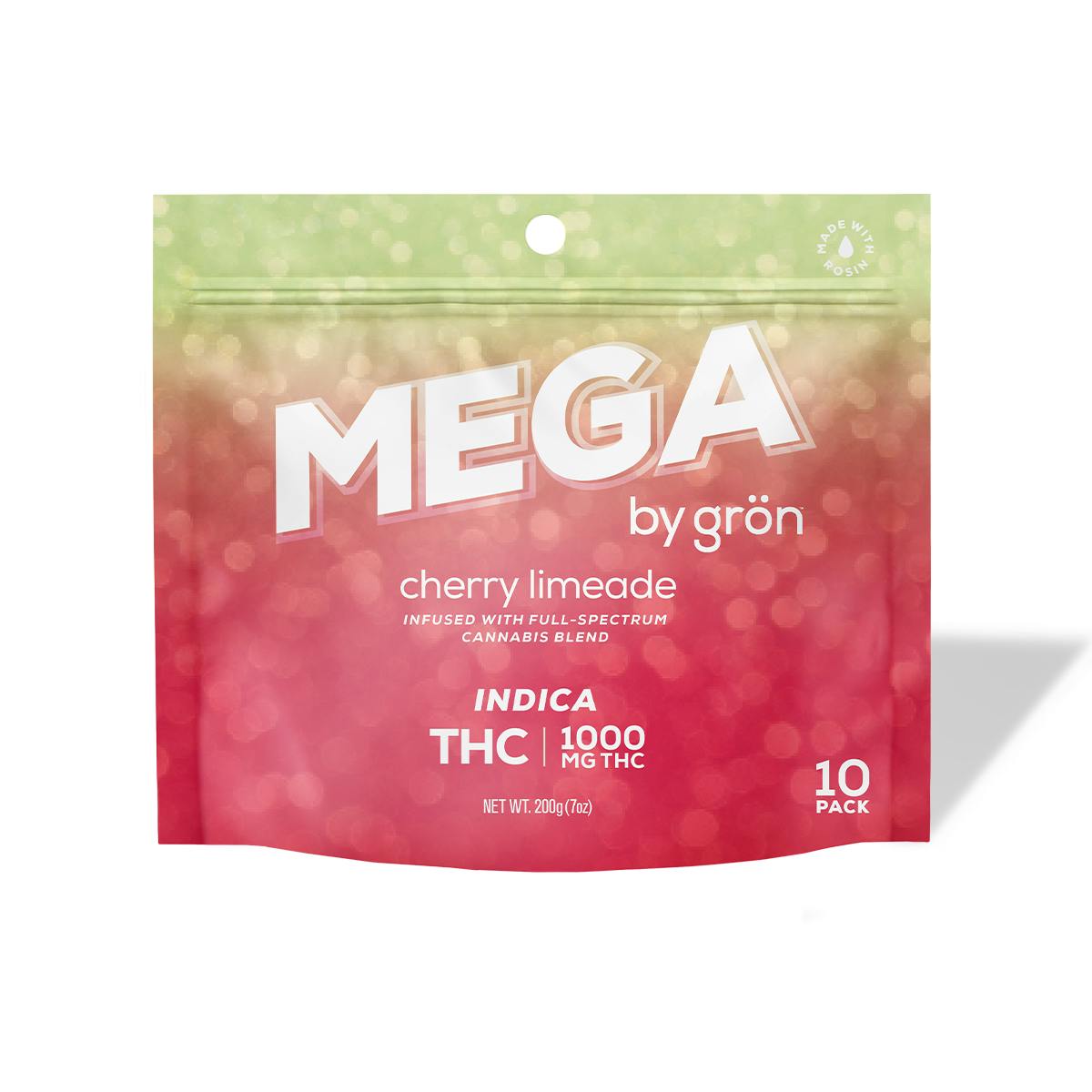 Grön THC Cherry Limeade Mega Pearl 10 Pack - Grön Edibles