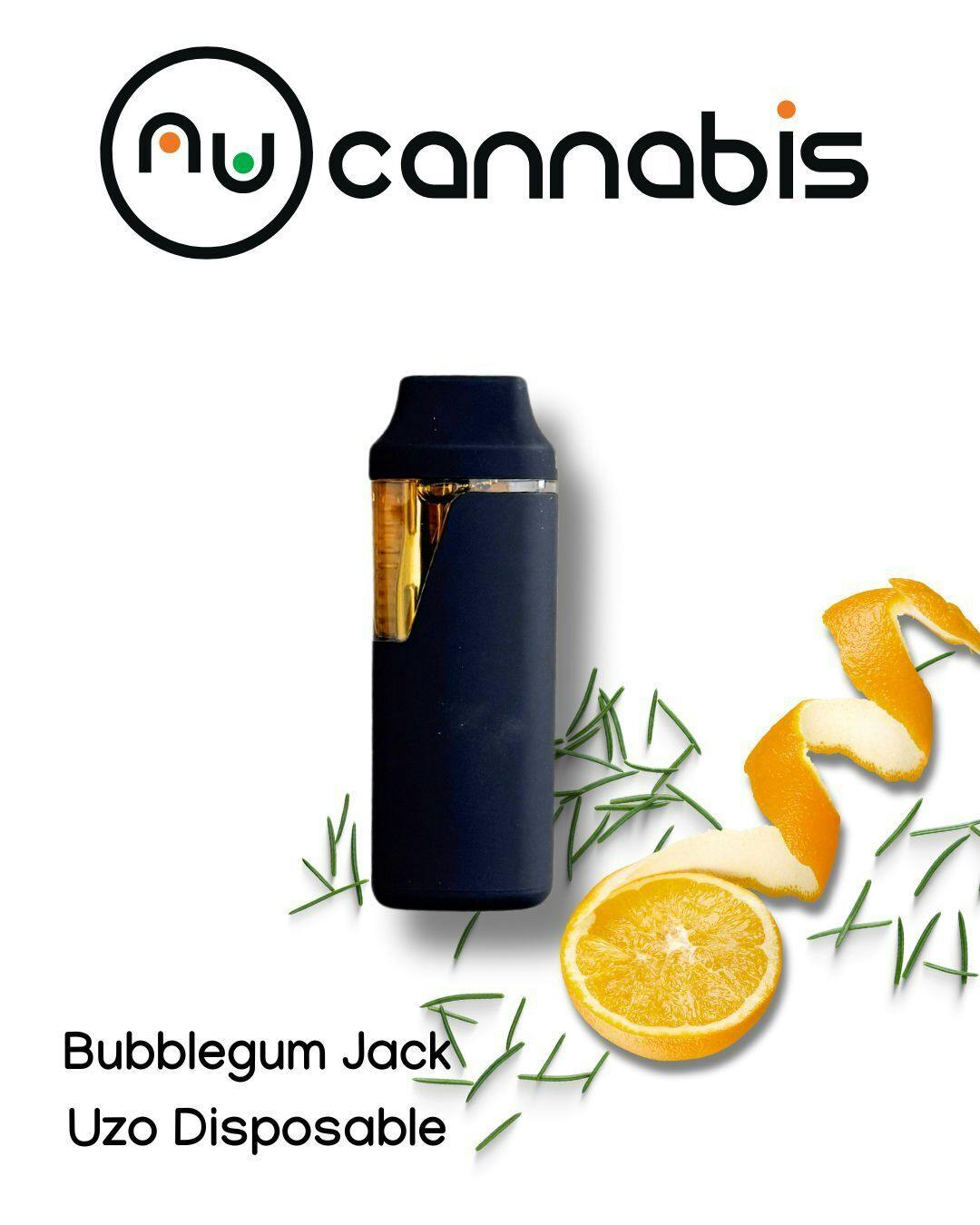 NuCannabis - Bubblegum Jack 1g - UZO DISPOSABLE - Nu Cannabis Brand