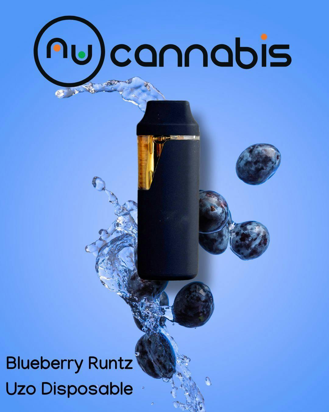 NuCannabis - Blueberry Runtz 1g - UZO DISPOSABLE - Nu Cannabis Brand