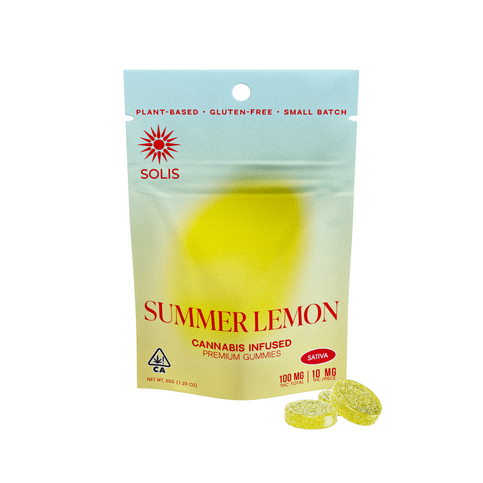 Summer Lemon | 100mg Gummies | Sativa - Solis
