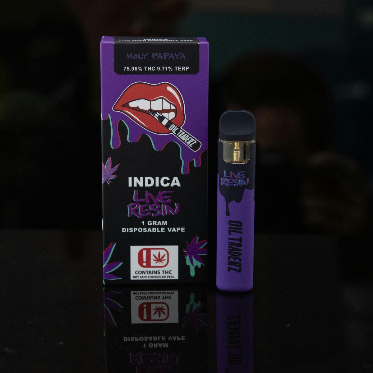 1g Holy Papaya Live Resin Disposable - Oil Traderz (Indica) - Oil Traderz