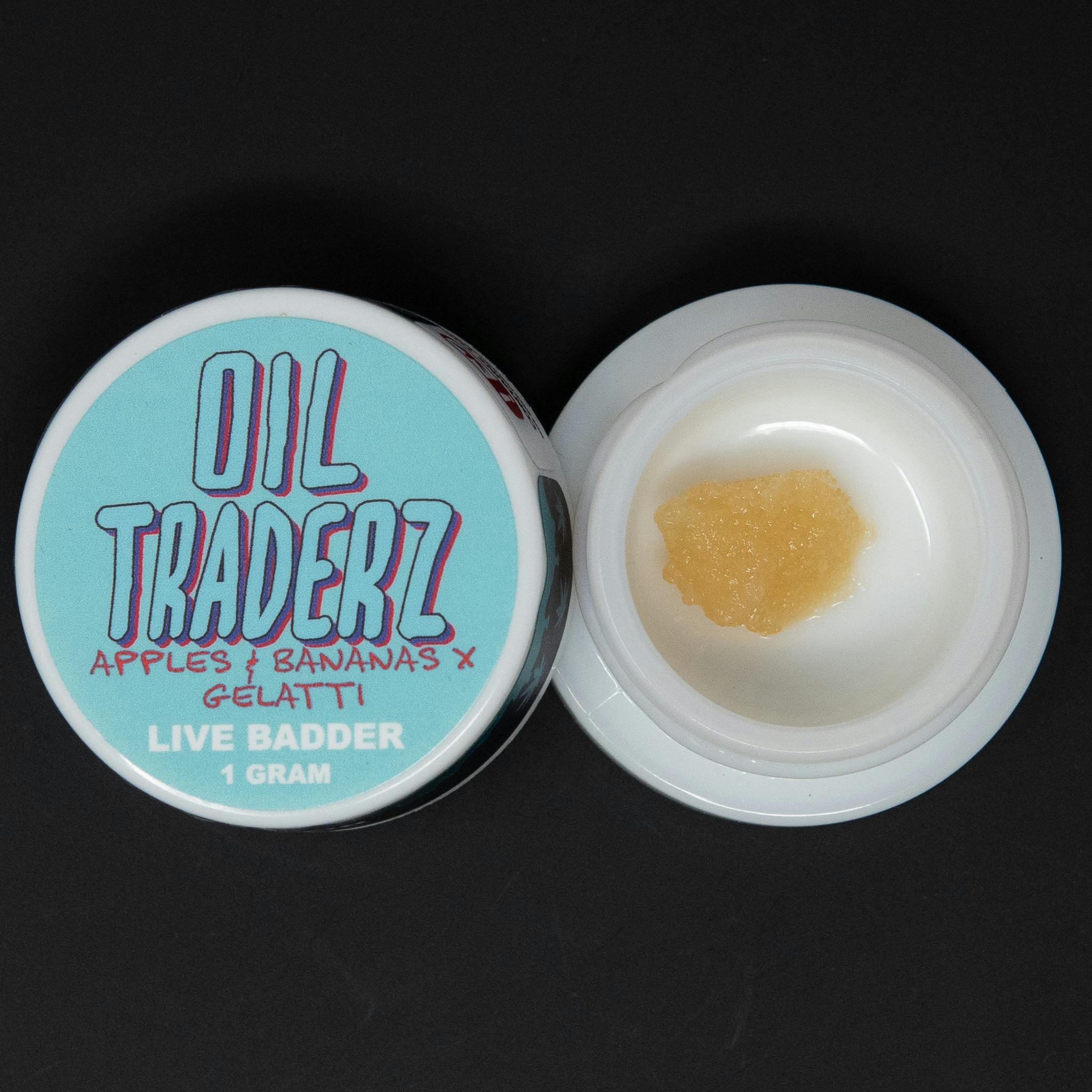 1g Apples & Bananas X Gelatti Live Resin Badder - Oil Traderz (Hybrid ...