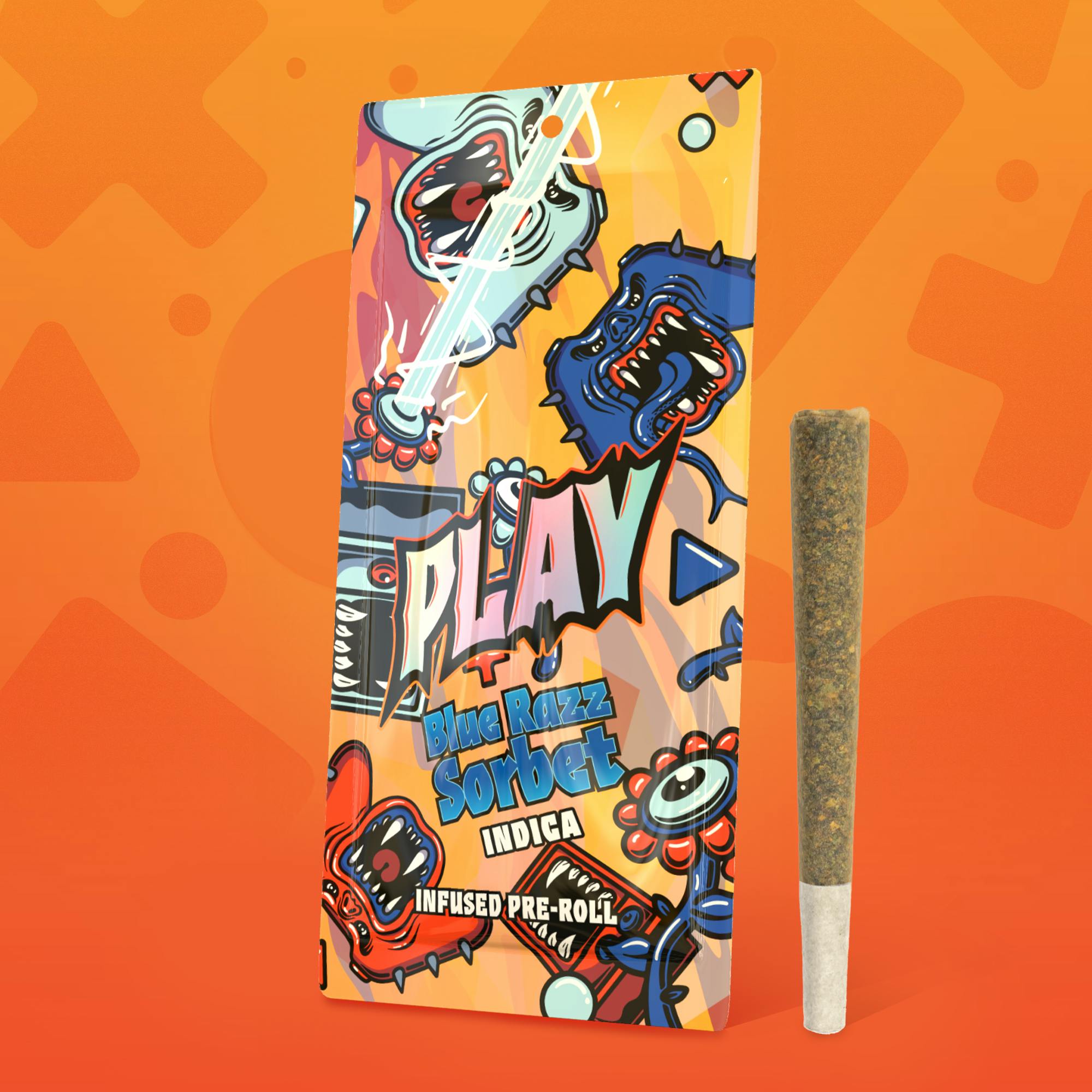 Play | Blue Razz Sorbet | 1.2g | Infused Pre-Roll - Play Michigan