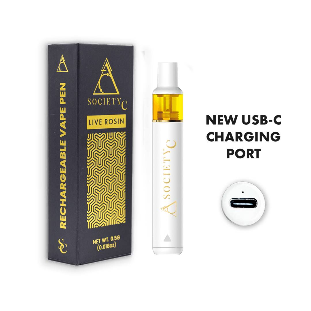Society C - Melted Strawberries - 0.5g Live Rosin Disposable Vape - Society C