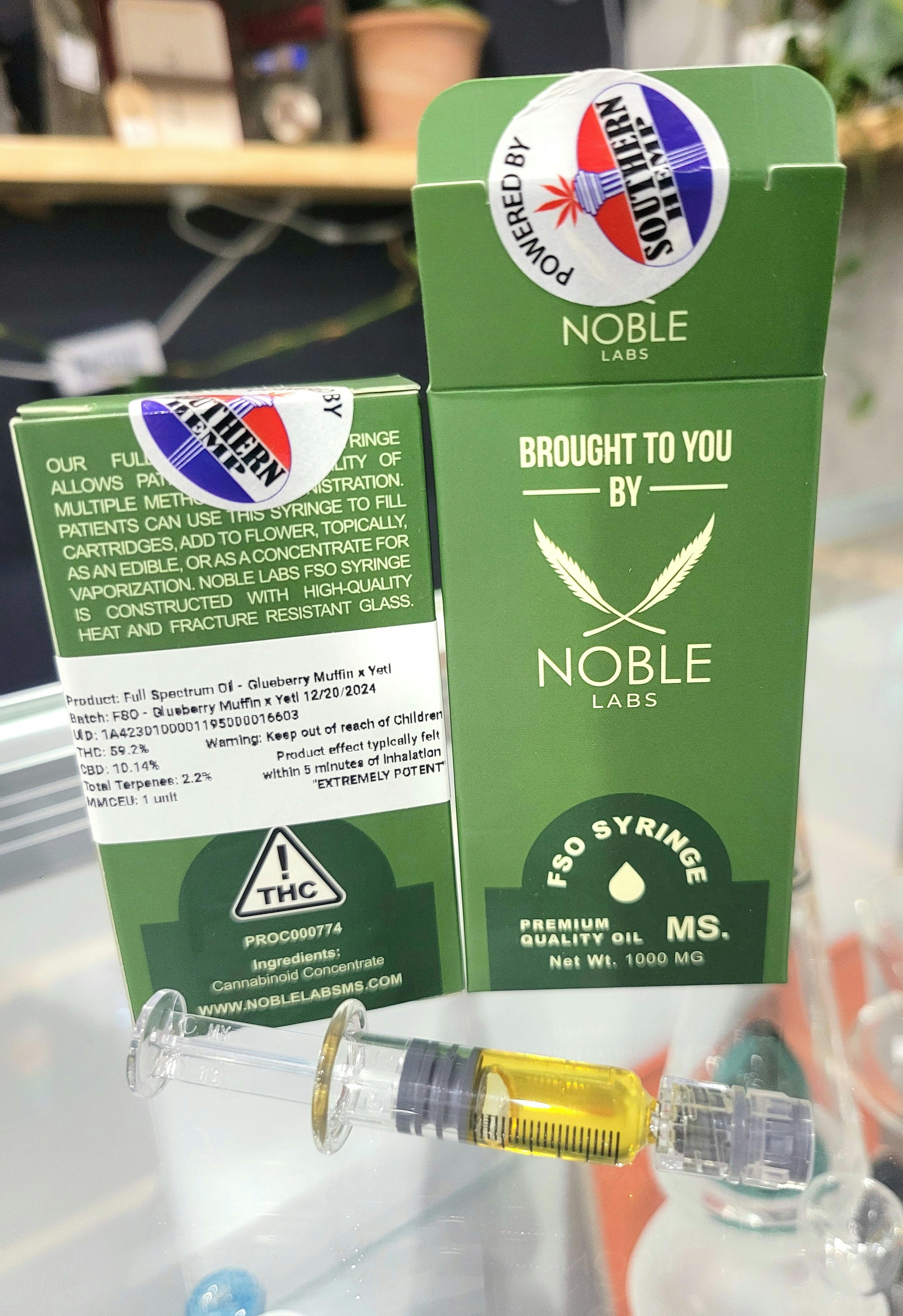 Noble Labs - FSO Syringe Oil 1g | Glueberry Muffin x Yeti - Noble Labs