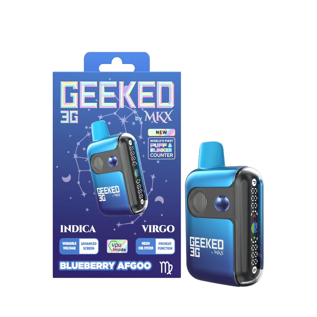 Geeked 3G Disposable by MKX | Blueberry Afgoo - MKX Oil Co