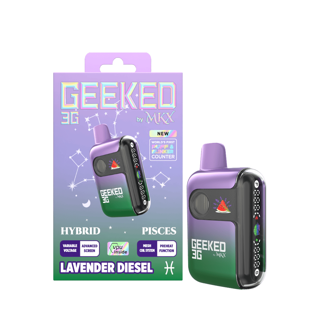 Geeked 3G Disposable by MKX | Lavender Diesel - Vibe - Quincy | Weedmaps
