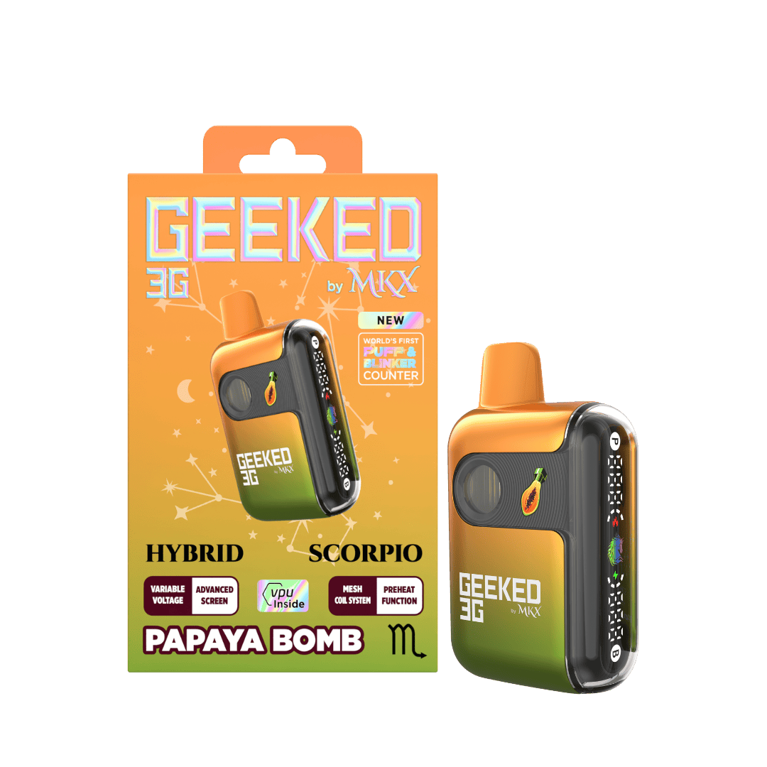Geeked 3G Disposable by MKX | Papaya Bomb - Bloomery Cannabis Mt ...