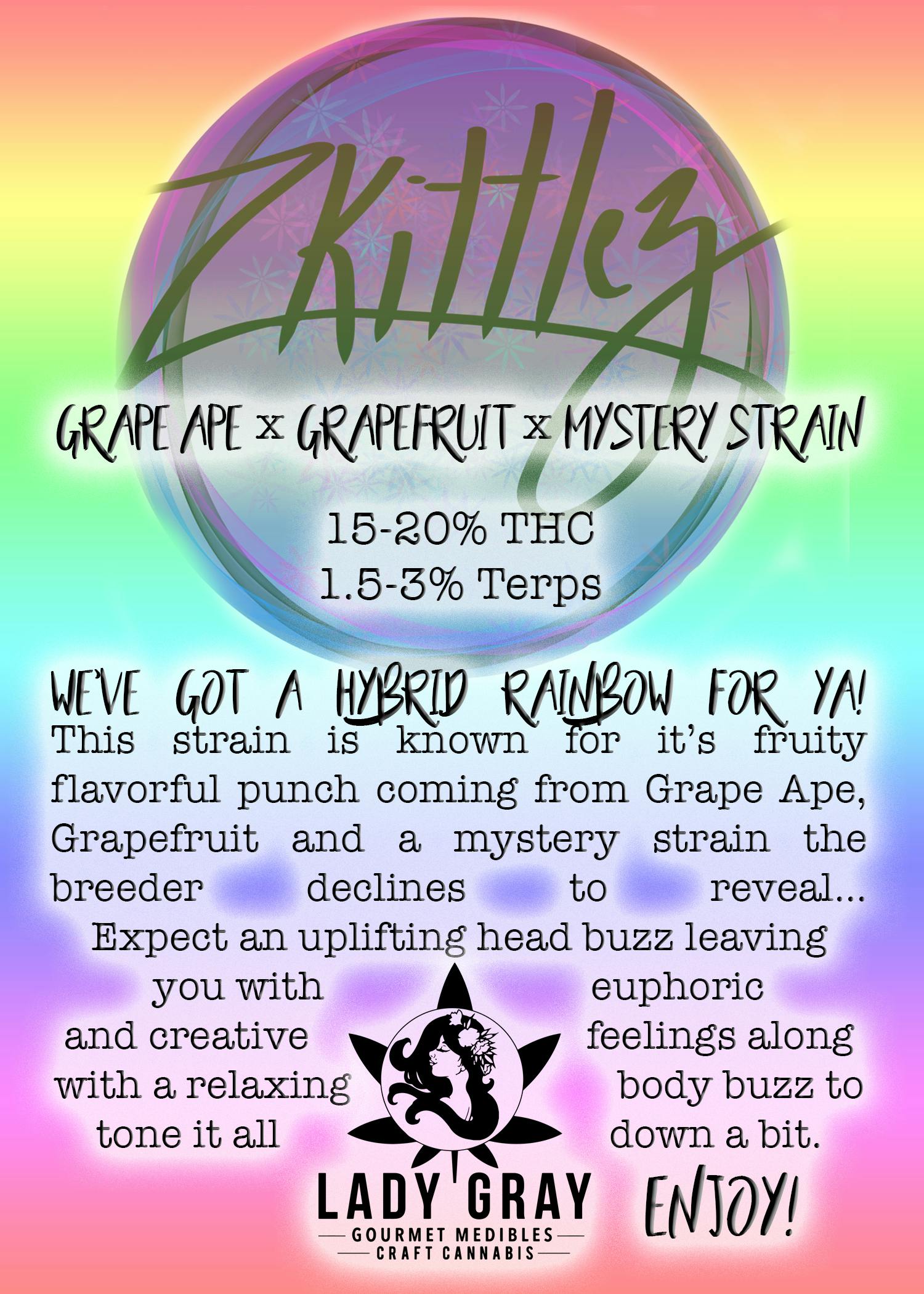 Lady Gray - Flower - Zkittlez - Lady Gray Gourmet Medibles