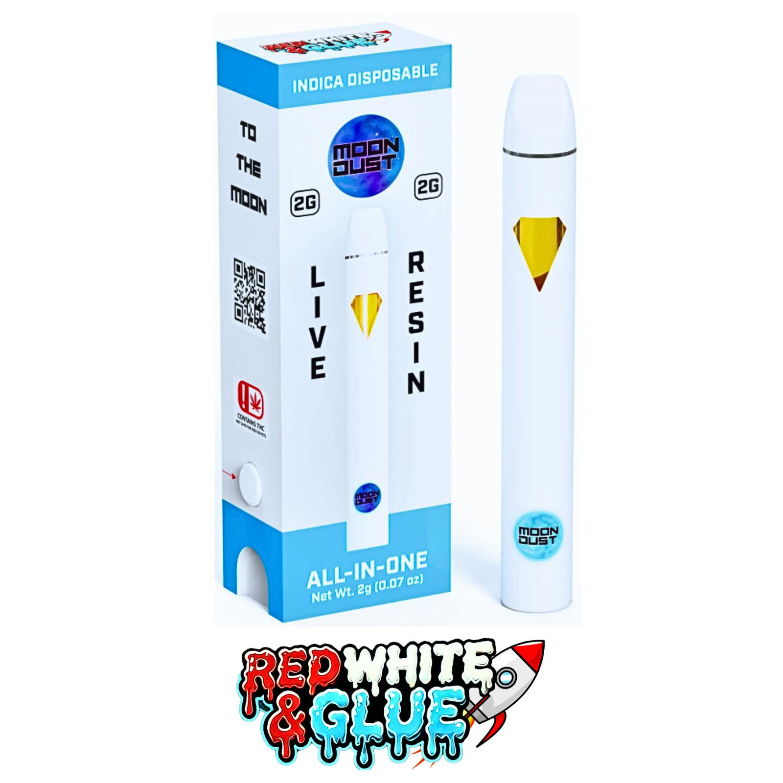 OK - 2G LIVE RESIN DISPOSABLE - RED WHITE & GLUE - INDICA - Rob & Sons ...