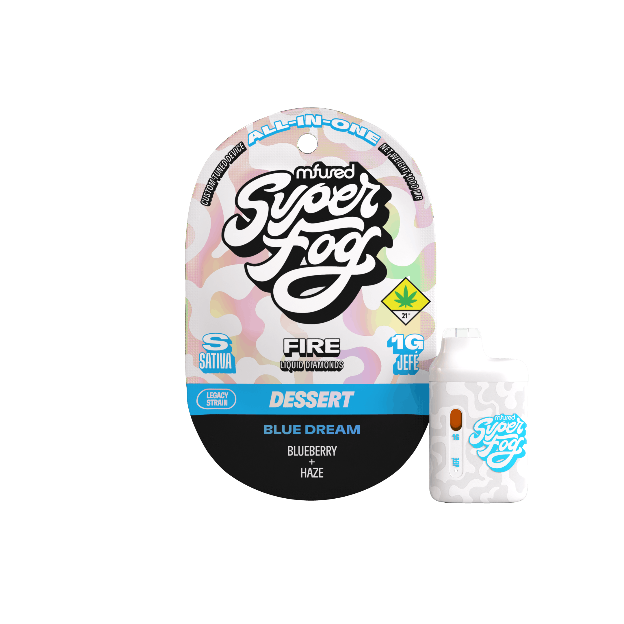 FIRE Liquid Diamonds 1g Jefé - Blue Dream - MFused