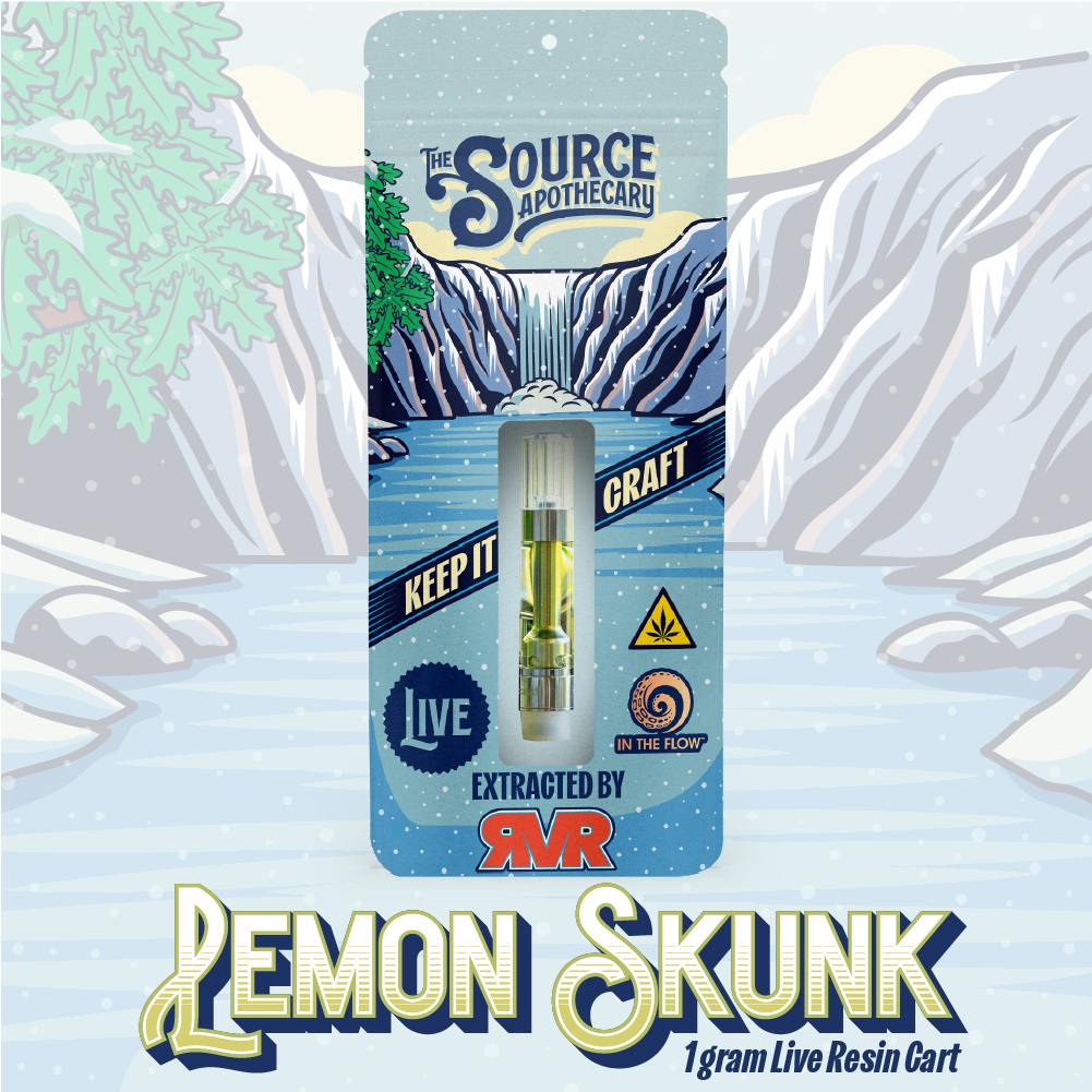 Lemon Skunk Live Resin 1g Cart - The Source Apothecary