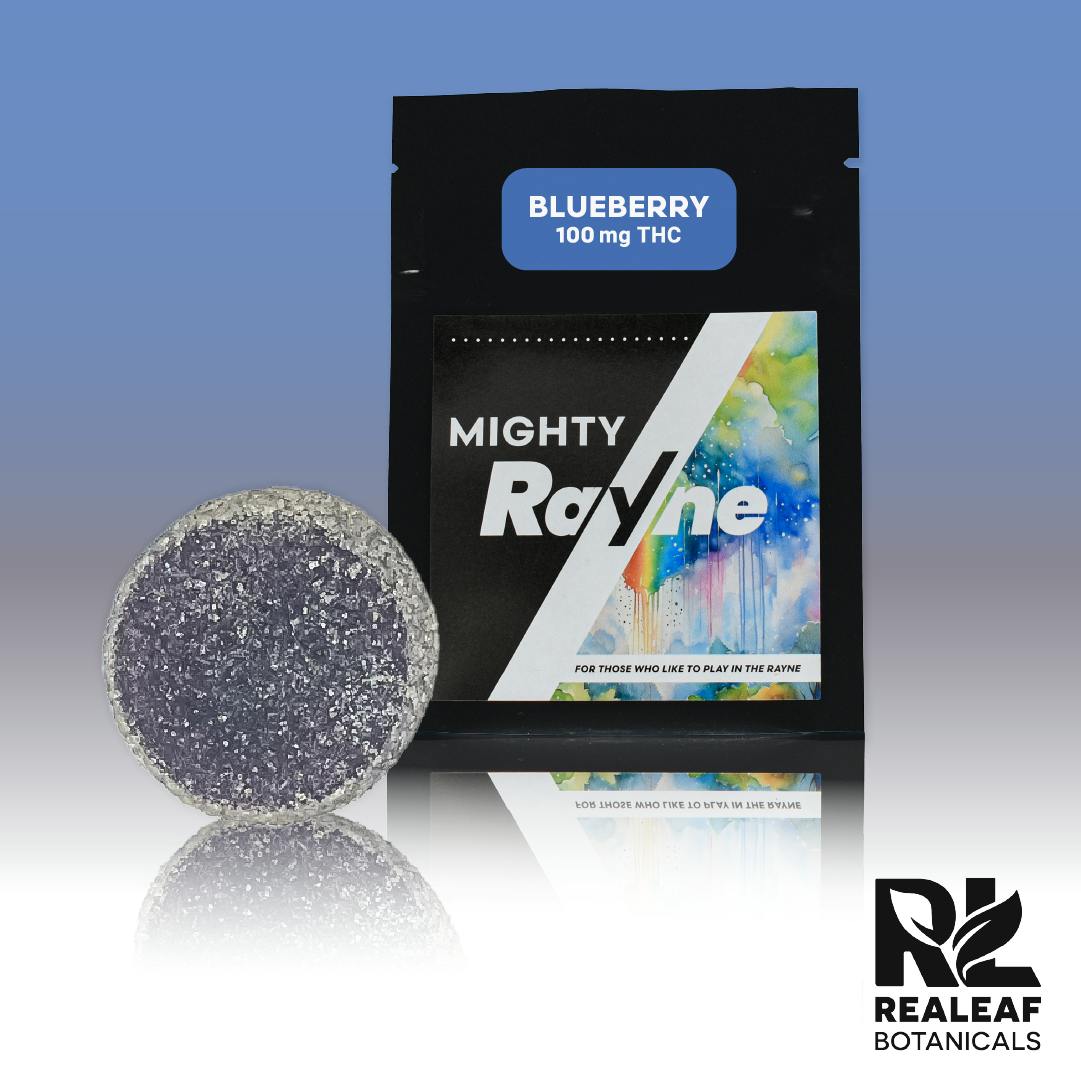 Mighty Rayne Macro Gummy - Blueberry 100mg - Realeaf Botanicals
