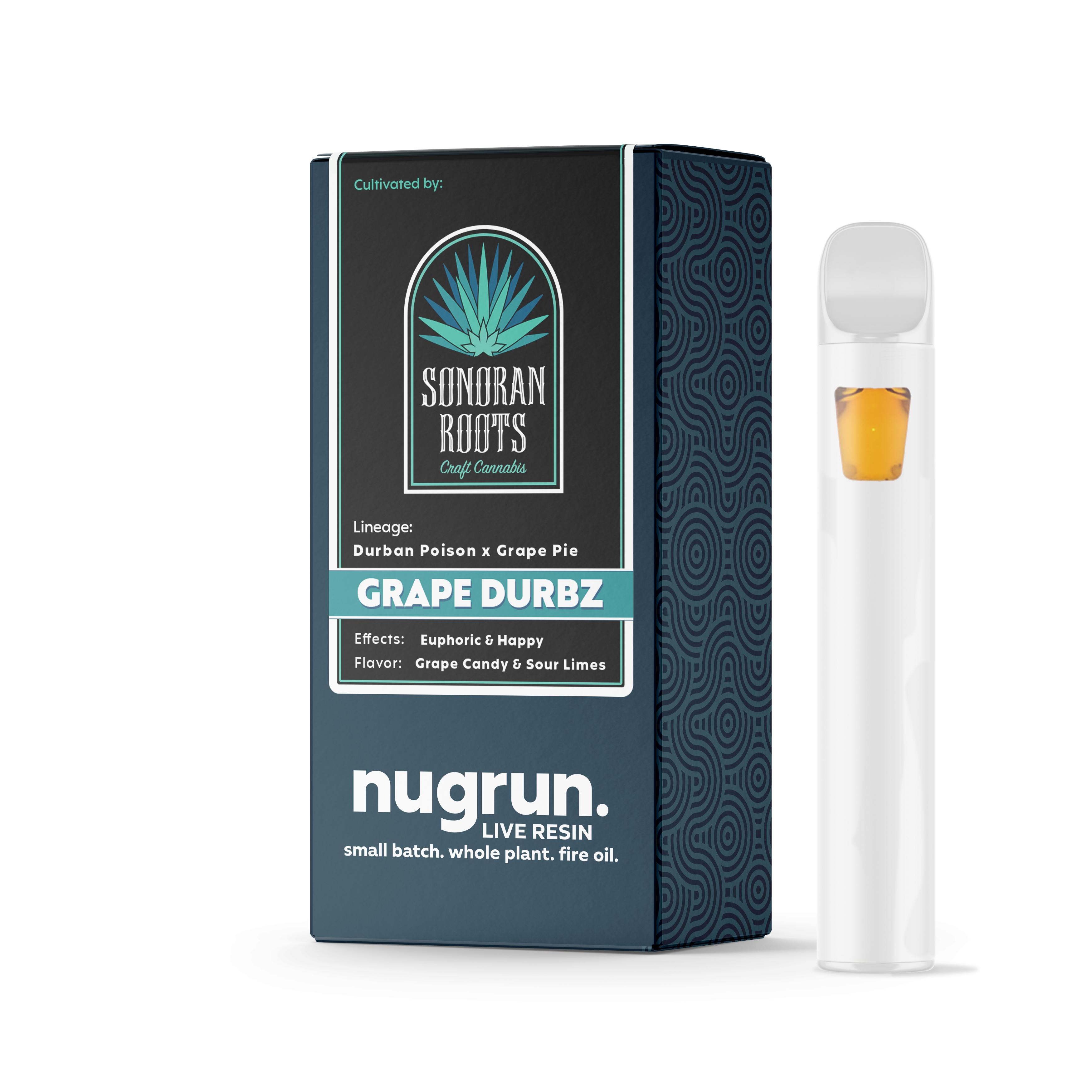 nugrun. x Sonoran Roots Live Resin 1G AIO | Grape Durbz - nugrun.