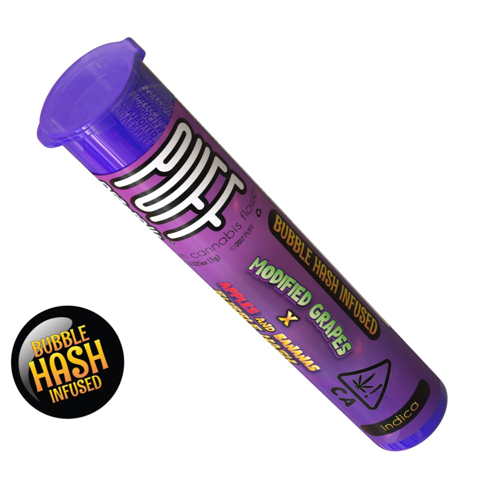 Modified Grape x Apple & Bananas Bubble Hash - Indica Infused pre-roll ...