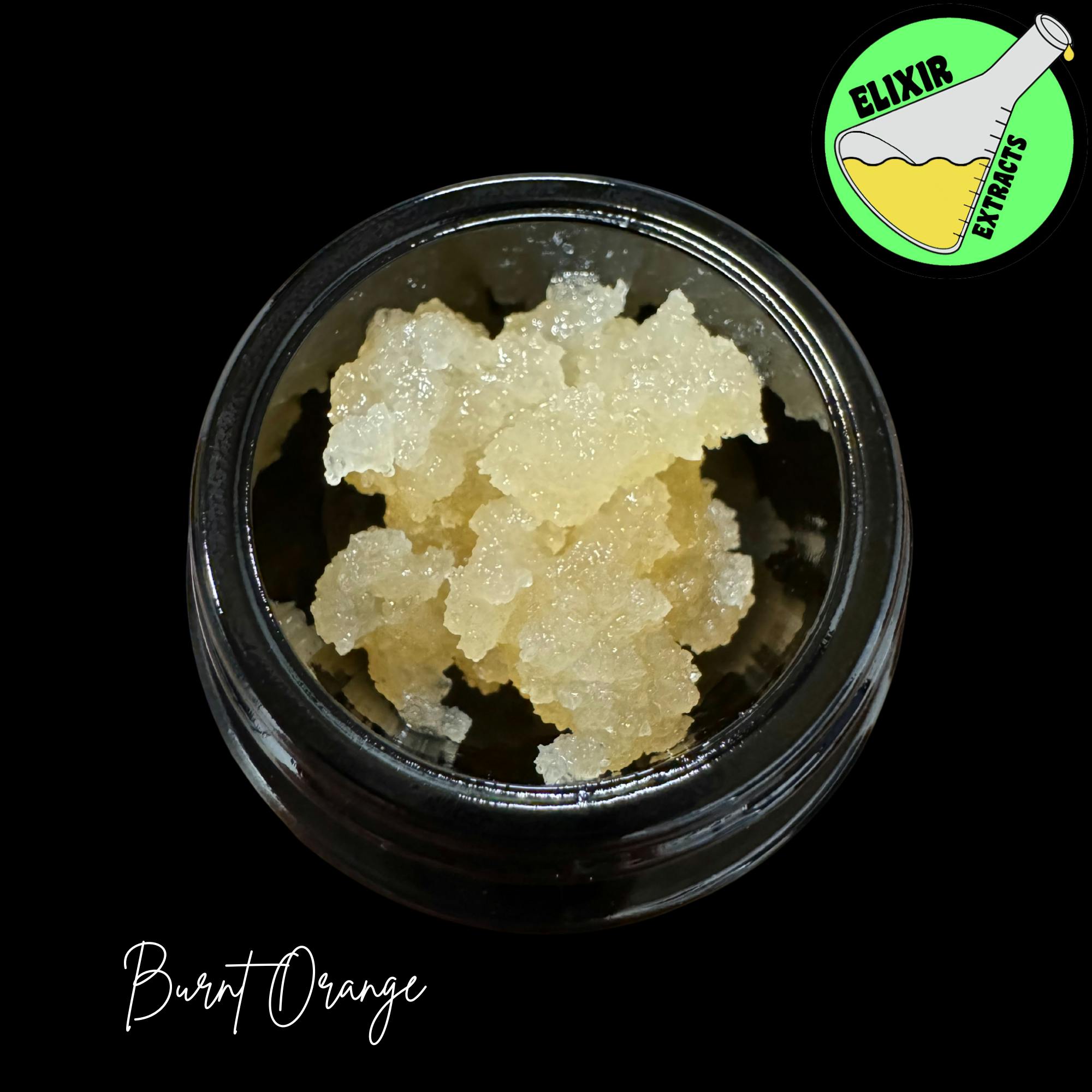 Burnt Orange Cured Resin Baller Jar (3.5G) - Elixir Extracts