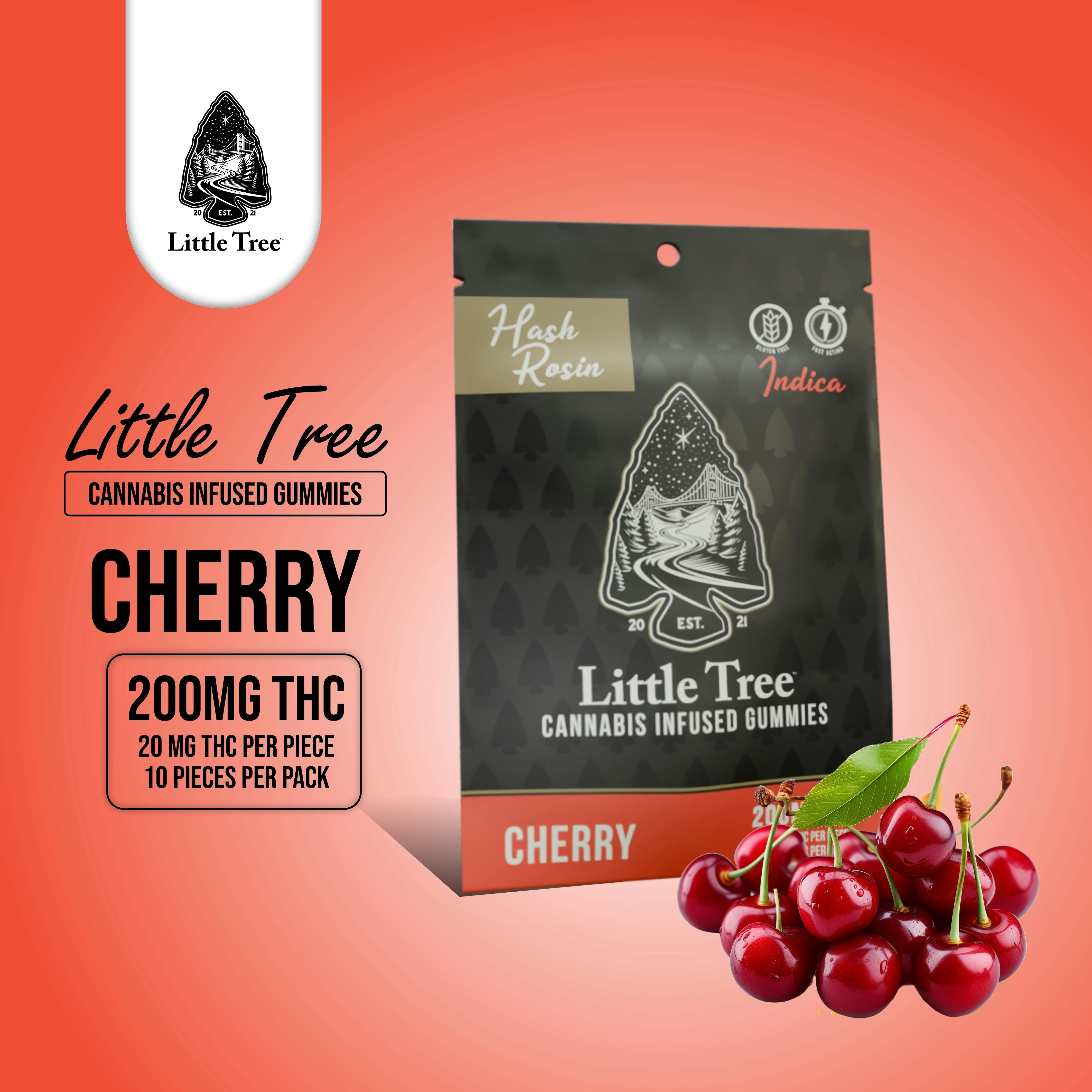 Little Tree Cherry Hash Rosin Gummies – 200MG - Little Tree