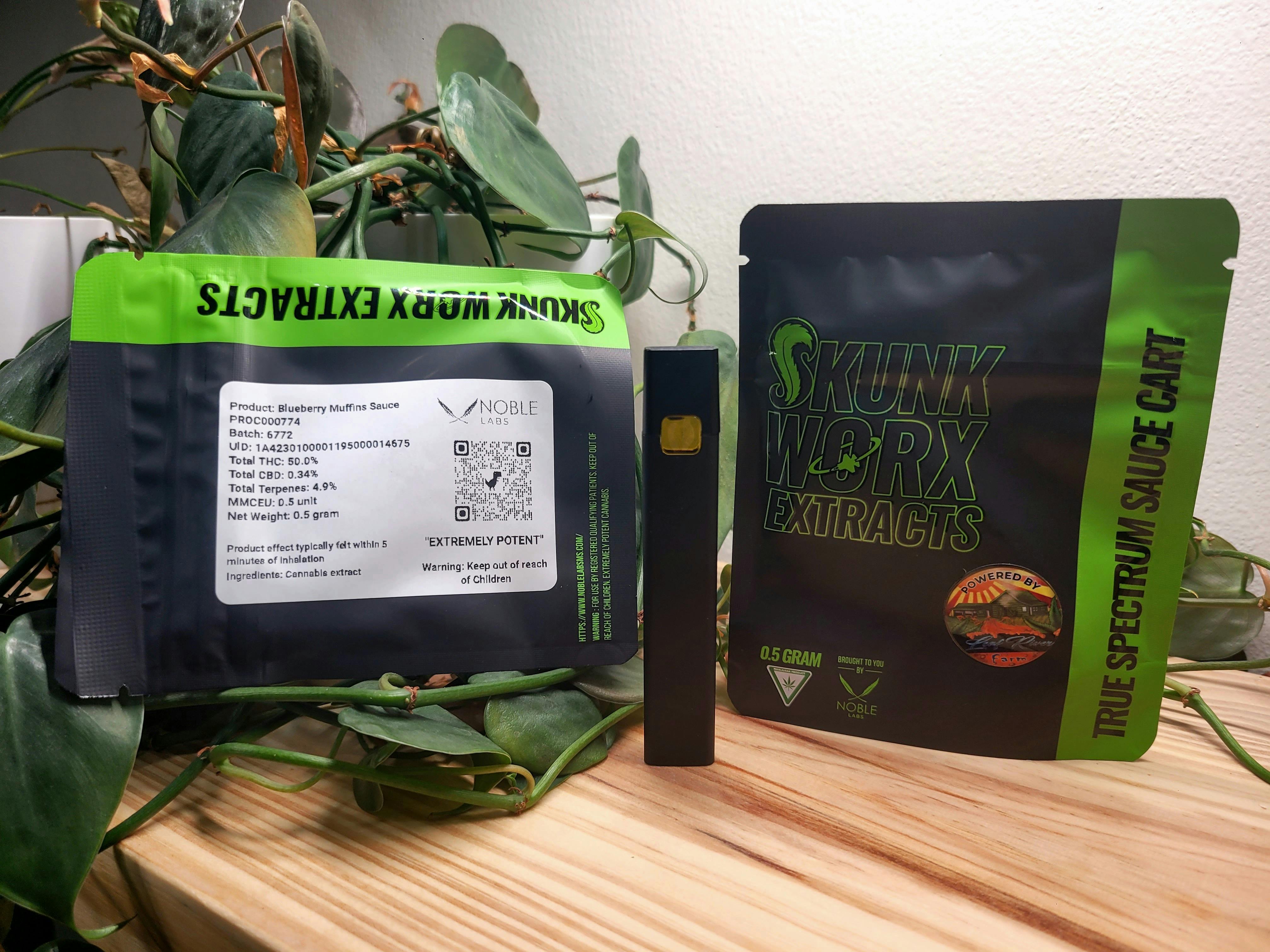 Noble Labs - Skunk Worx Sauce Cart .5g | Blueberry Muffins - Noble Labs