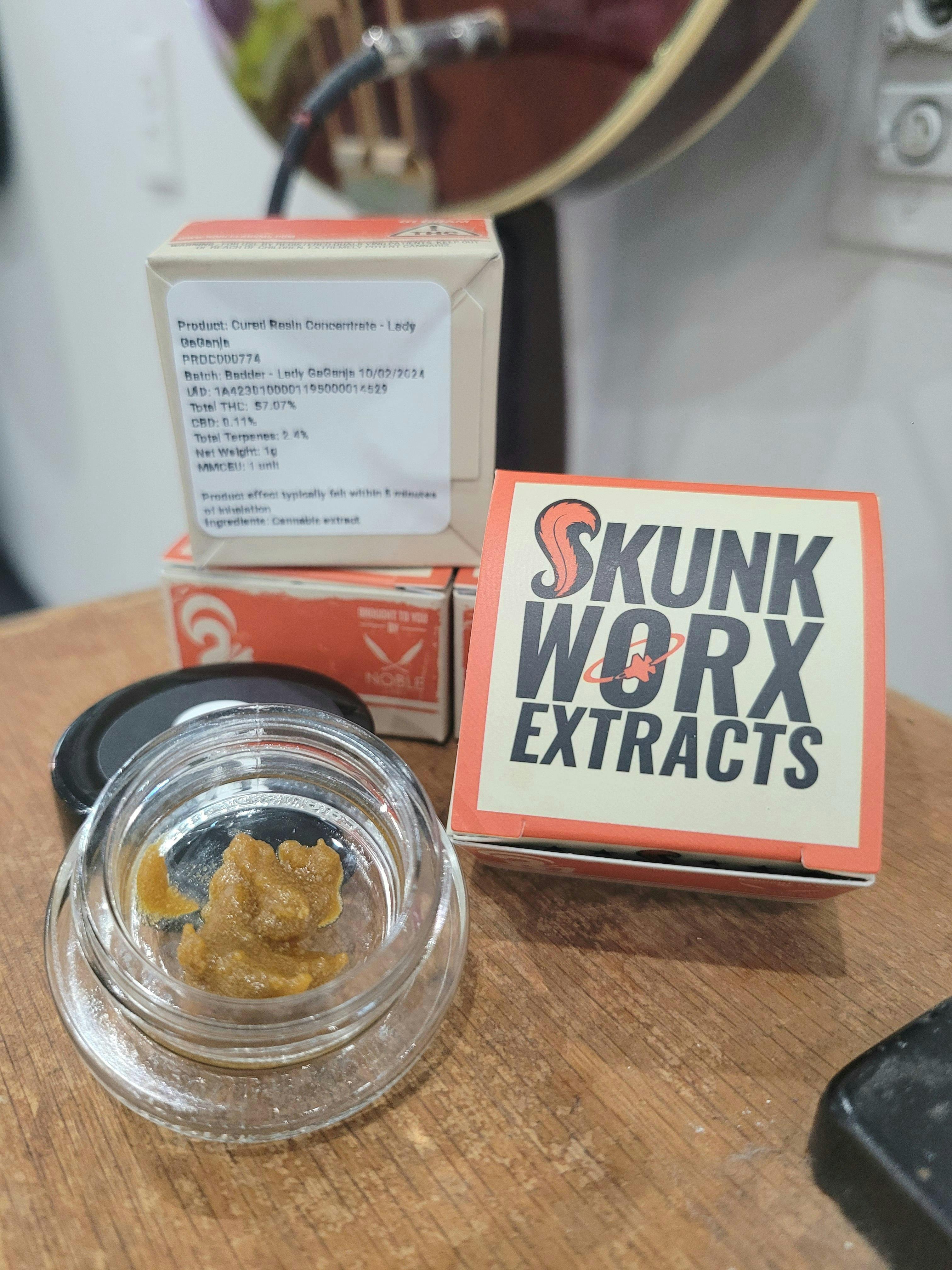 Noble Labs - Skunk Worx Cured Resin 1g | Lady GaGanja - Noble Labs