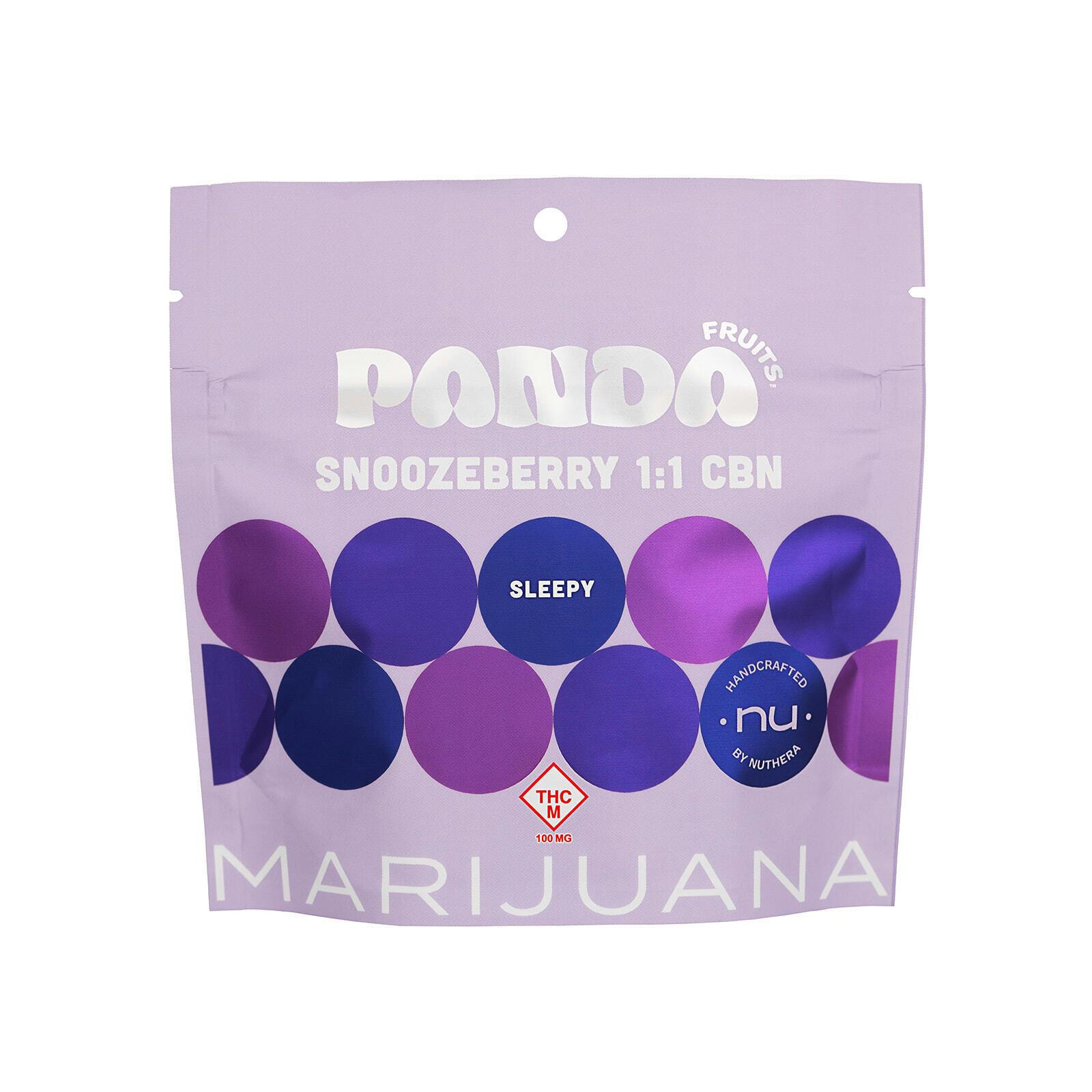Panda Fruits Snoozeberry 300mg THC : 300mg CBN - Nuthera