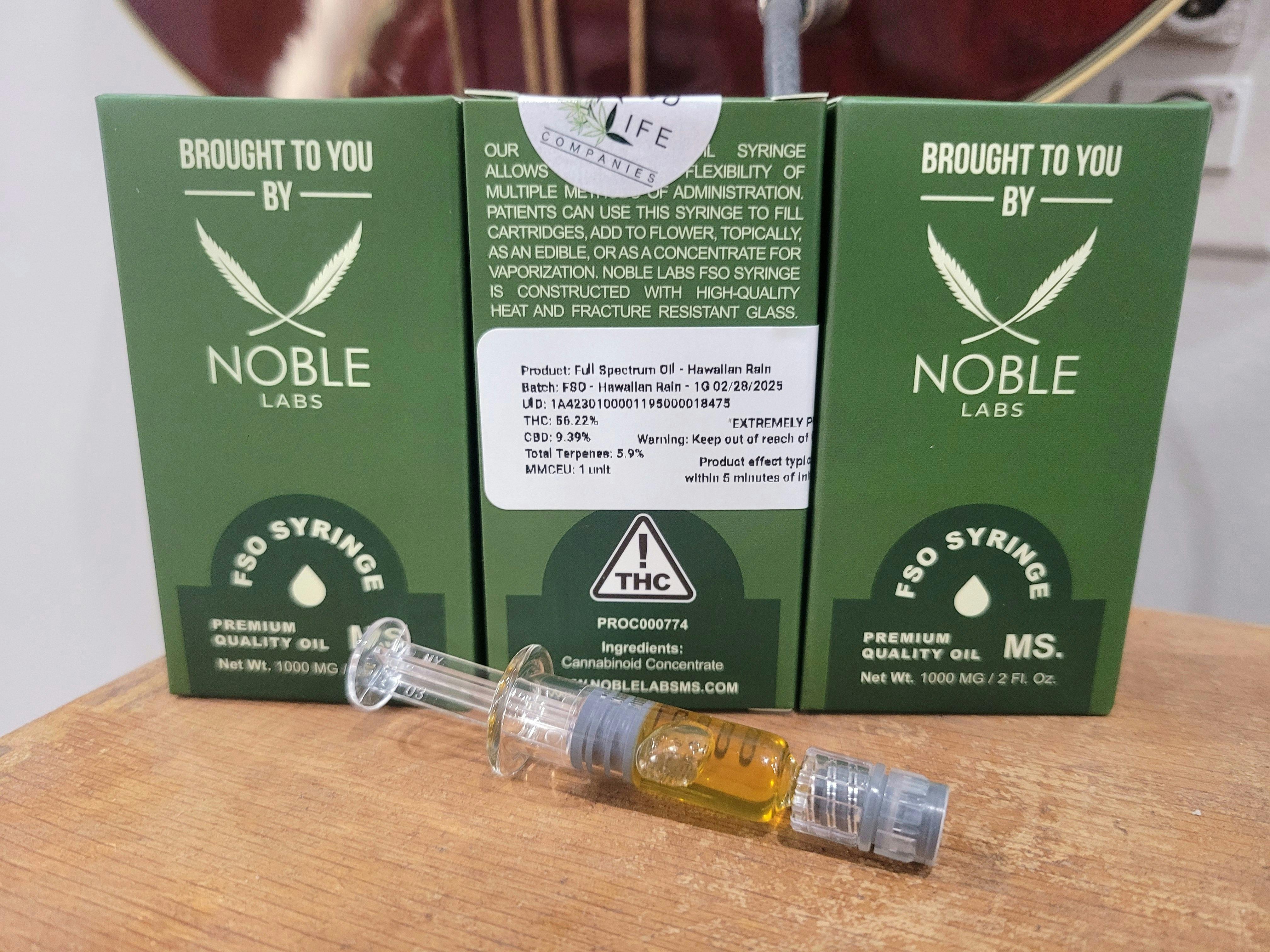 Noble Labs - FSO Syringe Oil 1g | Hawaiin Rain - Noble Labs