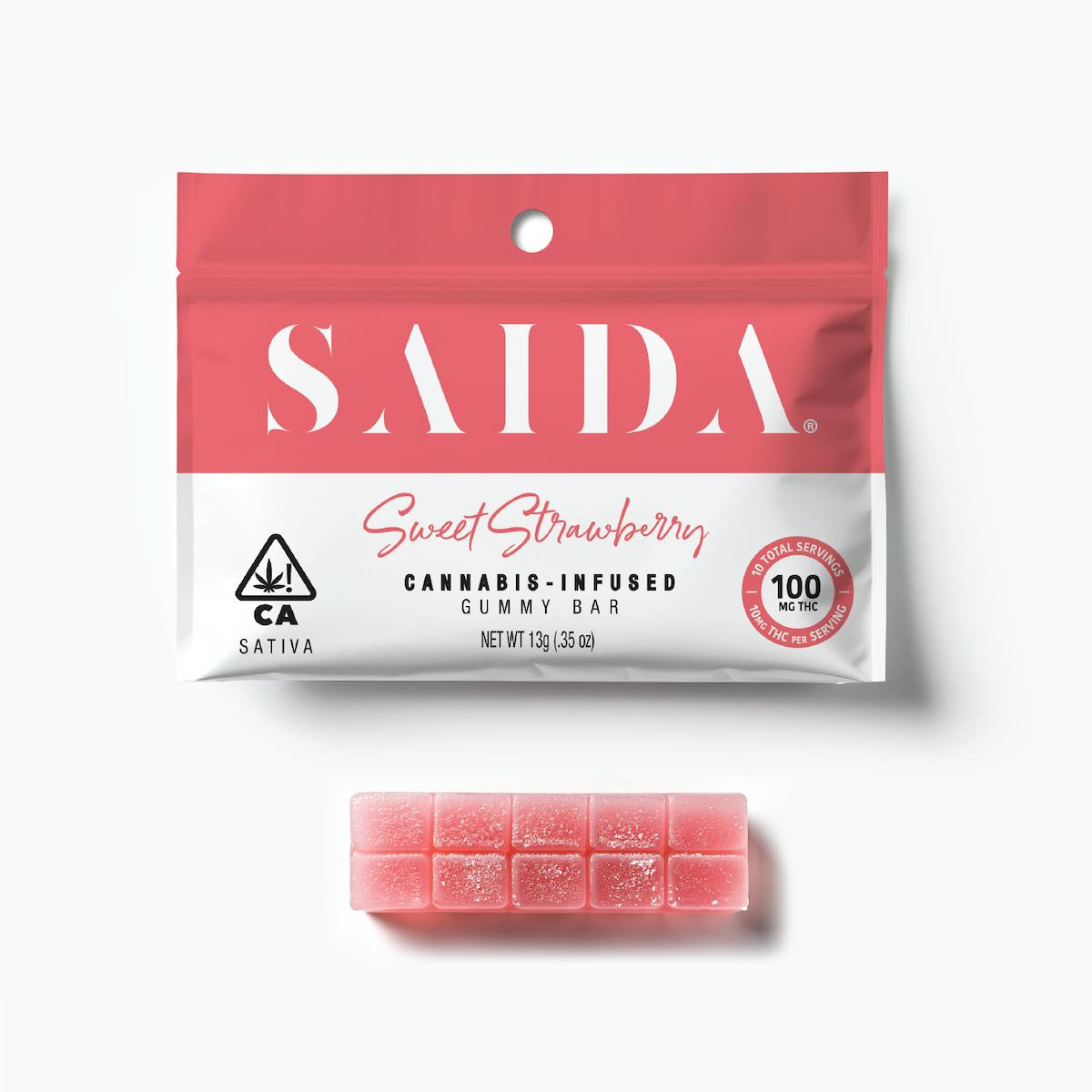 Saida - Gummy Bar - Sweet Strawberry - 100mg THC - Mr Nice Guy Cannabis ...