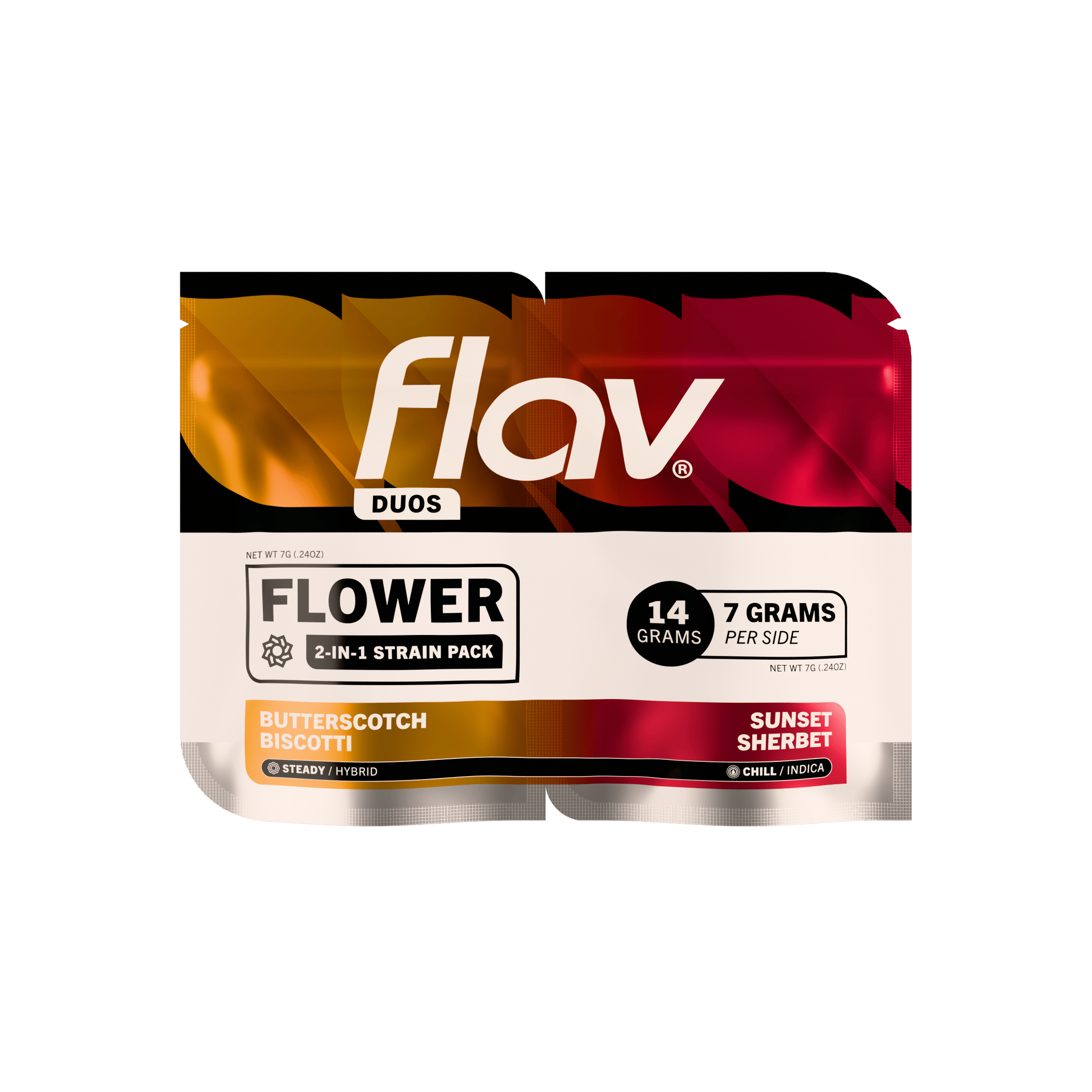 Butterscotch Biscotti (H) & Sunset Sherbert (I) - Duo Flower - 14g - Flav