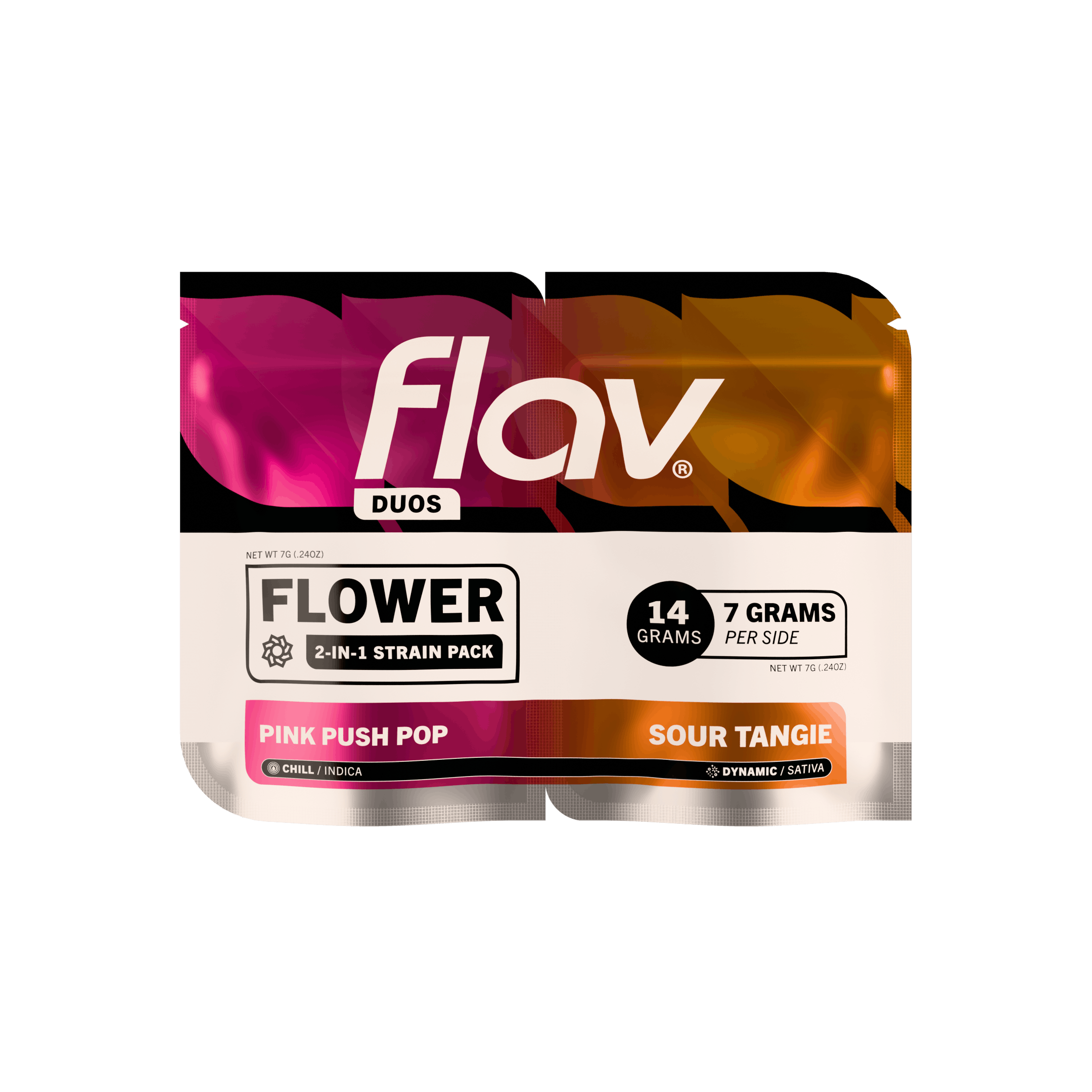 Pink Push Pop (I) & Sour Tangie (S) - Duo Flower - 14g - Flav