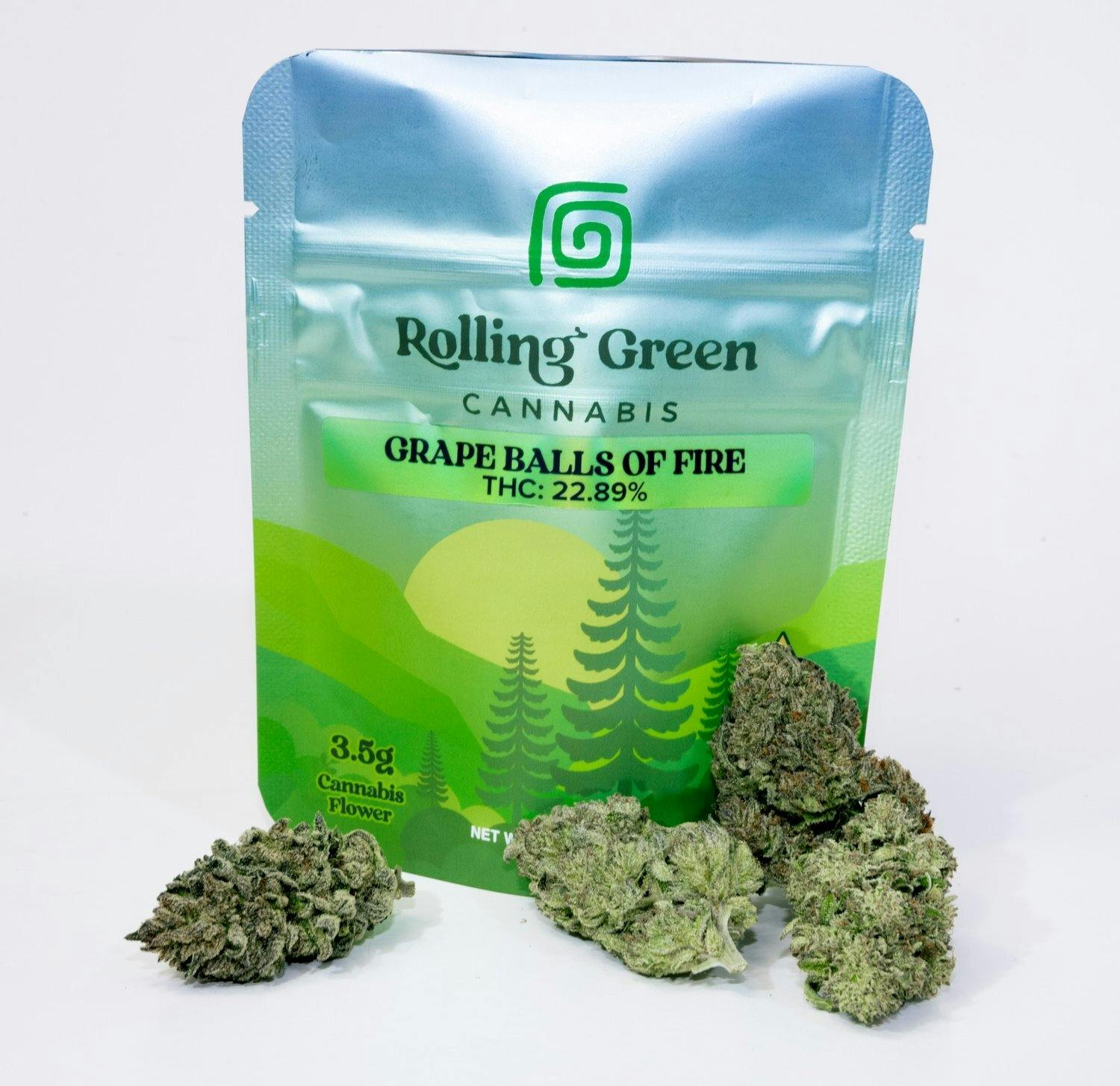 Grape Balls Of Fire | Value Line Flower | 3.5g - Rolling Green Cannabis