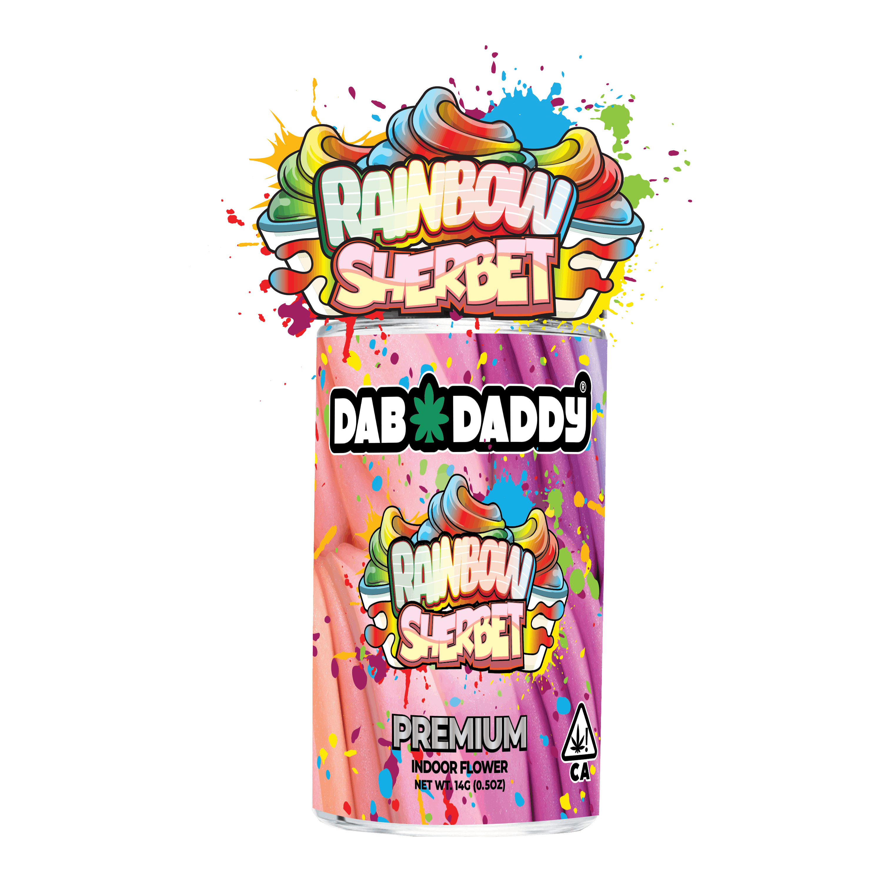 Rainbow Sherbert Flower Dab Daddy® 14g - Dab Daddy