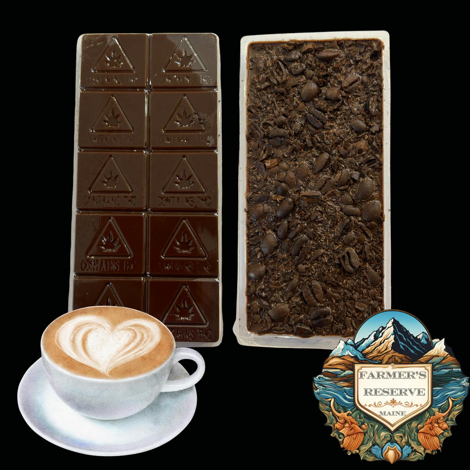 1000MG THC Coffee Chocolate Bar - Farmers Reserve