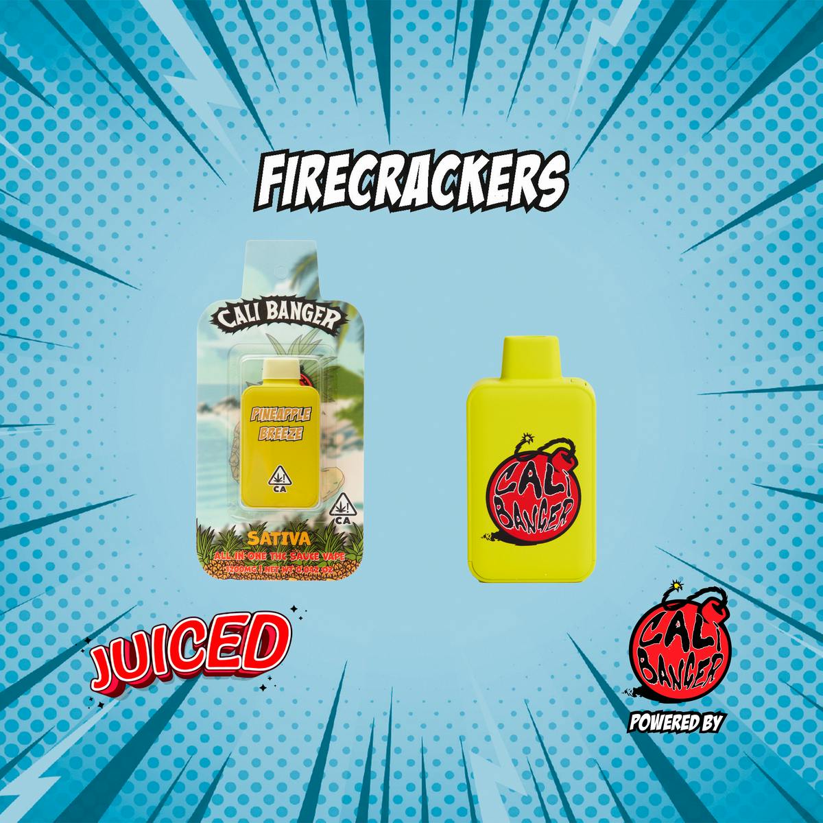 Juiced Vape Pineapple Breeze 1.2 G - Firecracker by Cali Banger