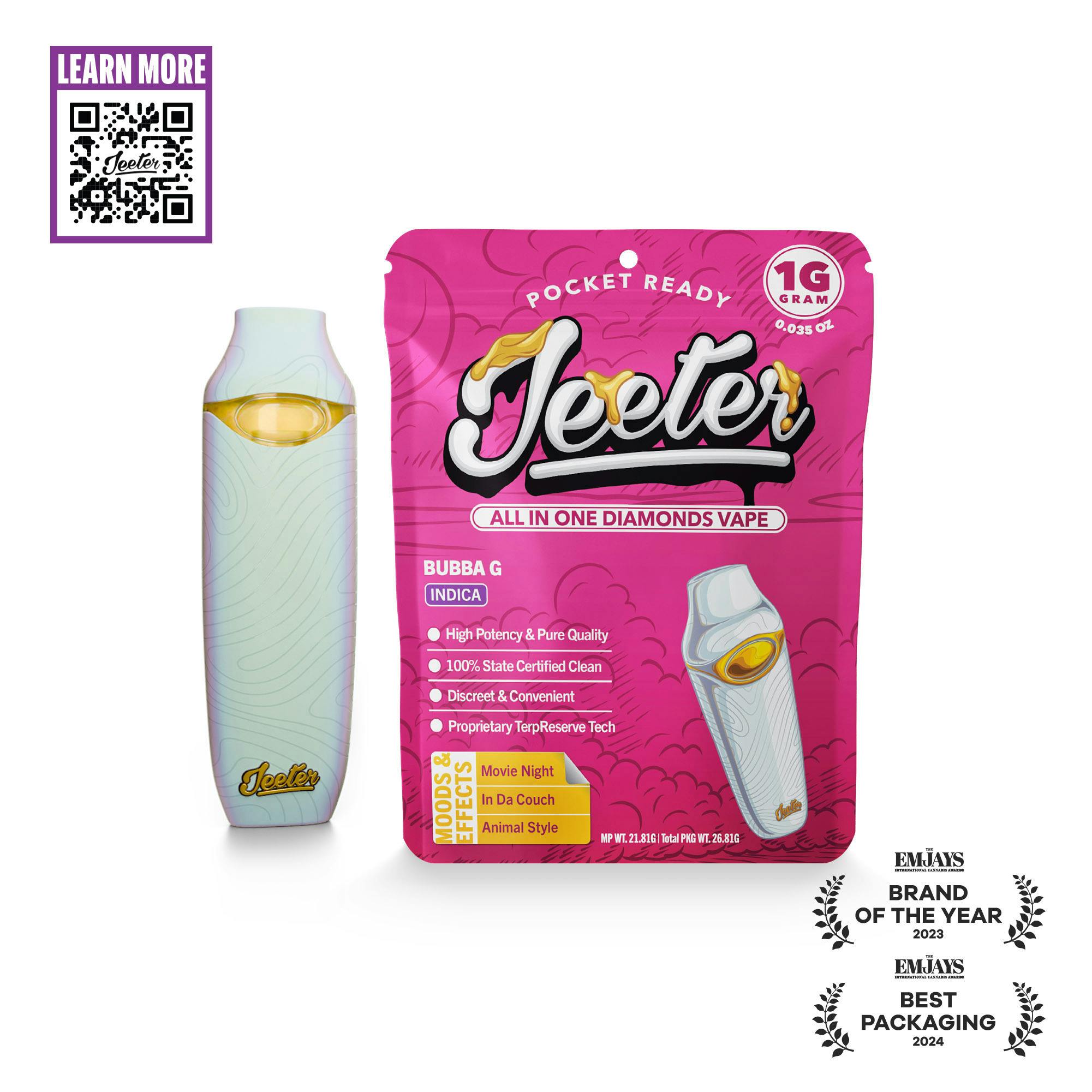 Jeeter All In One Diamonds Vape - Bubba G - Jeeter