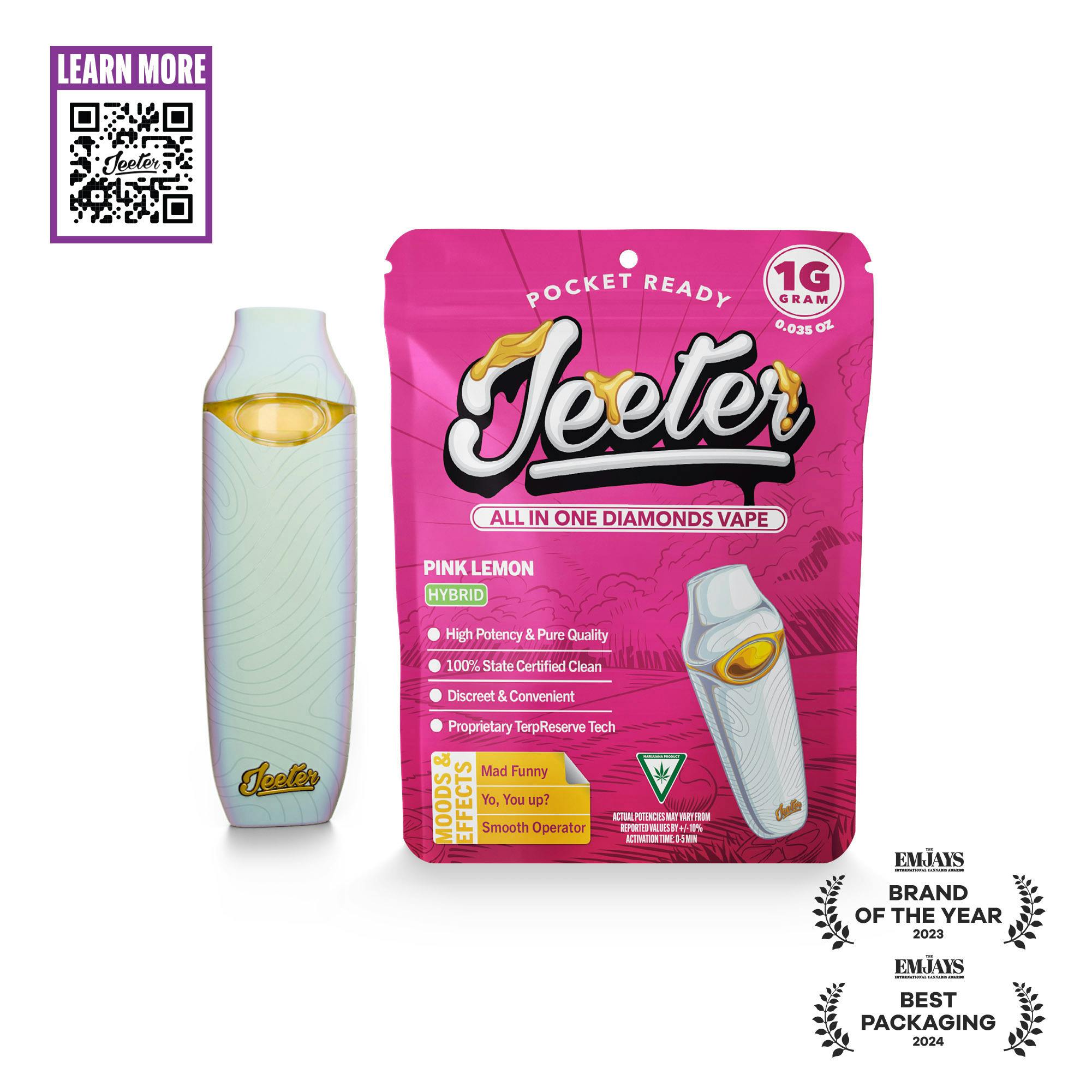 Jeeter All In One Diamonds Vape - Pink Lemon - King of Budz - New ...