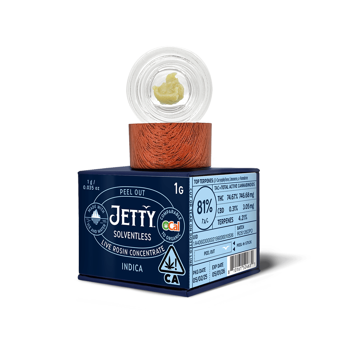 Peel Out OCal Live Rosin Concentrate 1g - Jetty Extracts