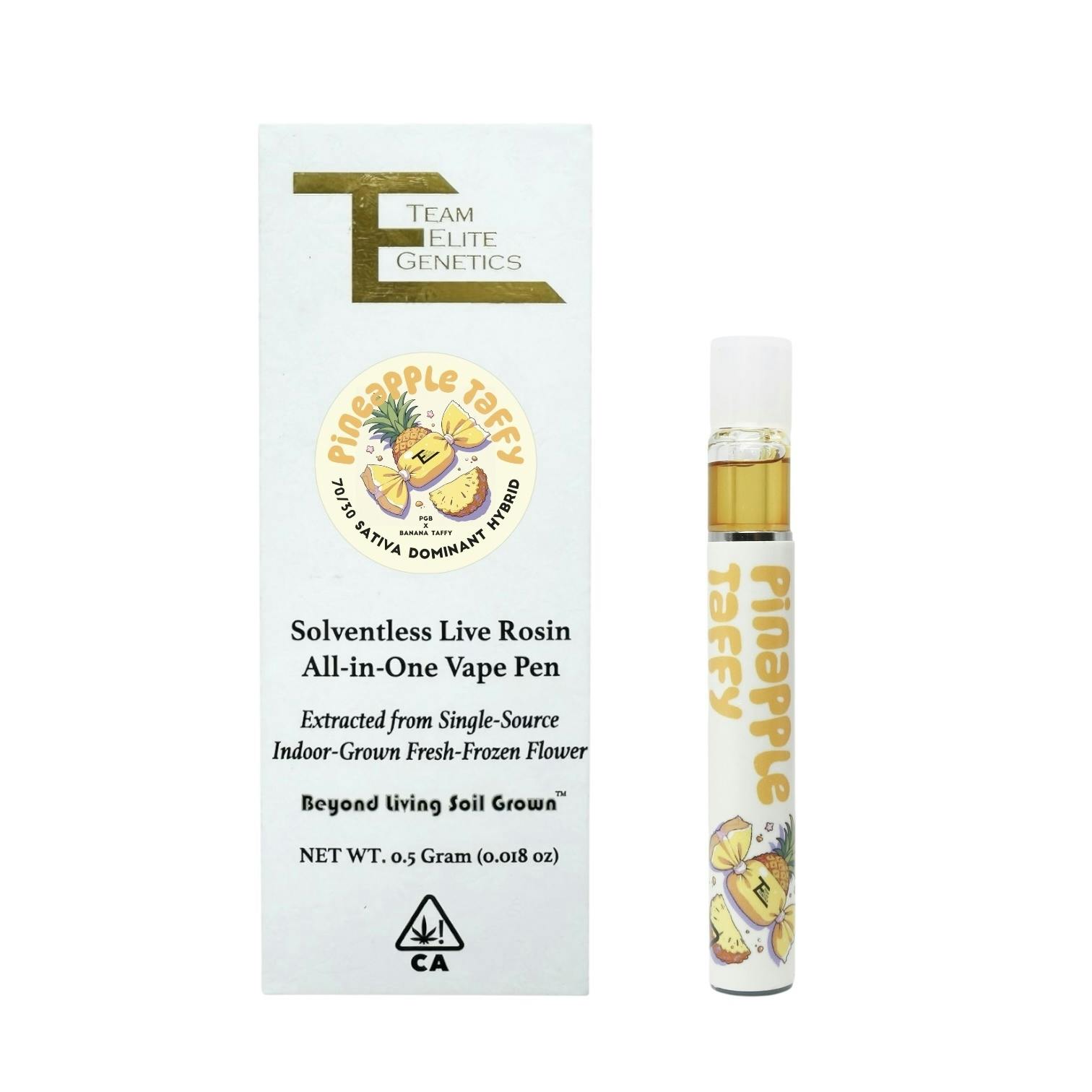 Pineapple Taffy AIO Solventless Rosin Vape - Team Elite Genetics