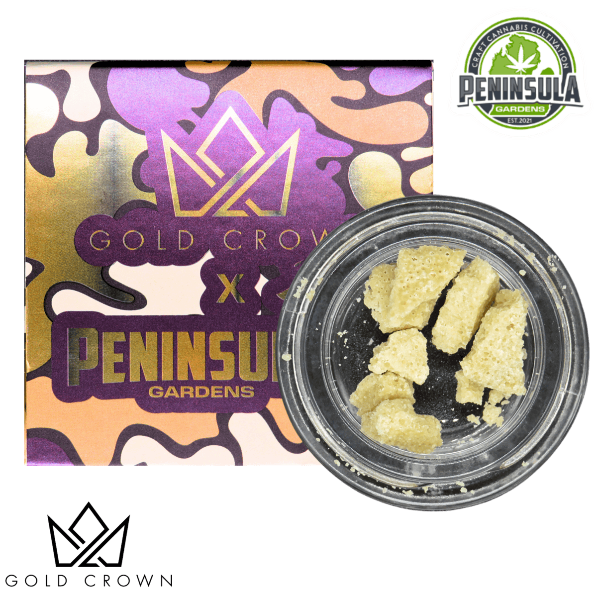 Gold Crown x Peninsula Gardens | Crumble 1g | Blumosa - Gold Crown