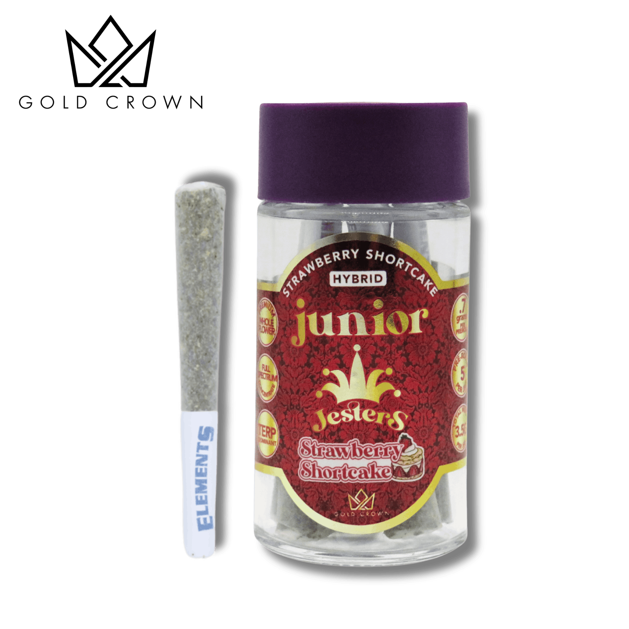 Gold Crown | Junior Jesters | Infused Pre Roll 3.5g | Strawberry ...